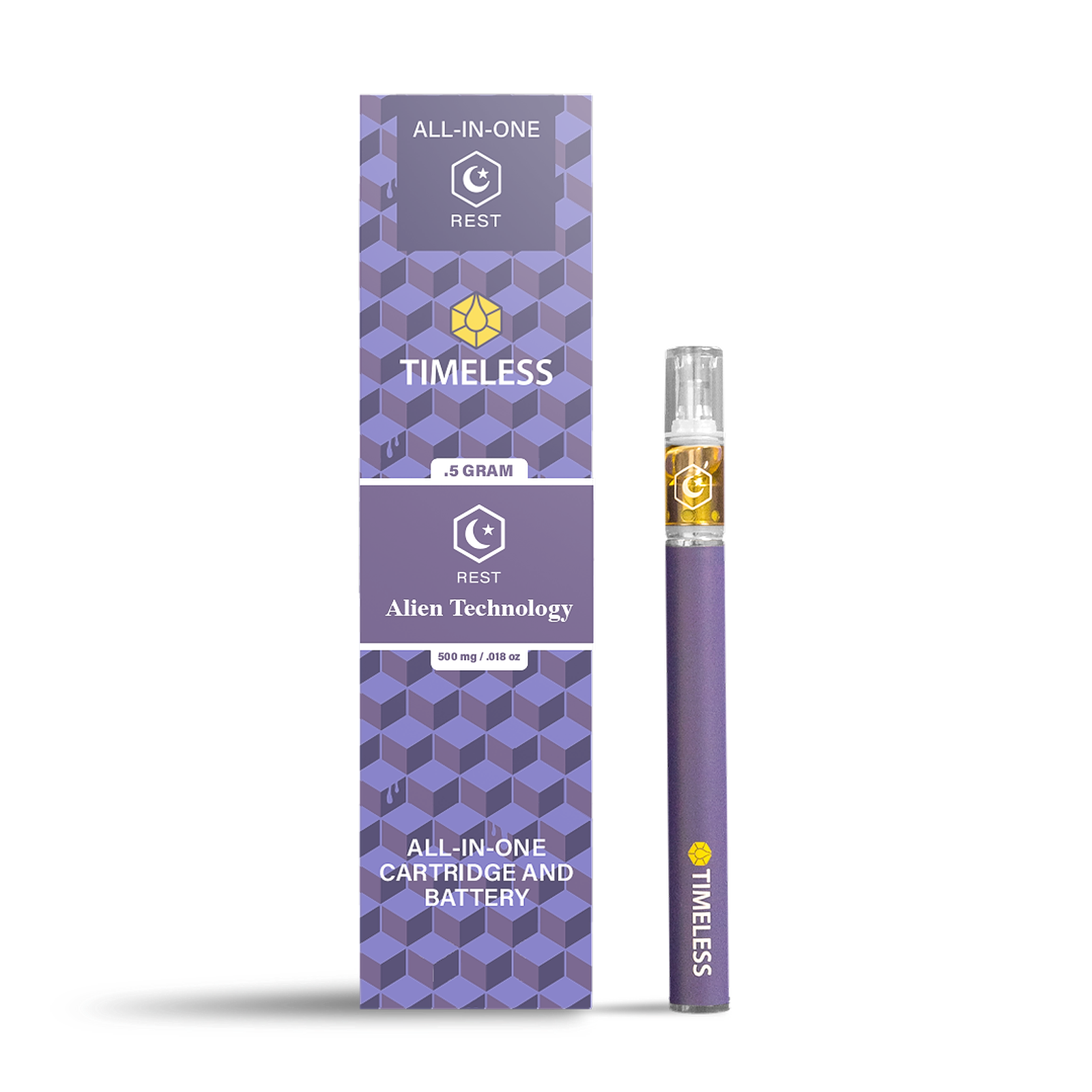Timeless Vapes: Timeless Alien Technology All-in-One 500mg (Rest) | Leafly