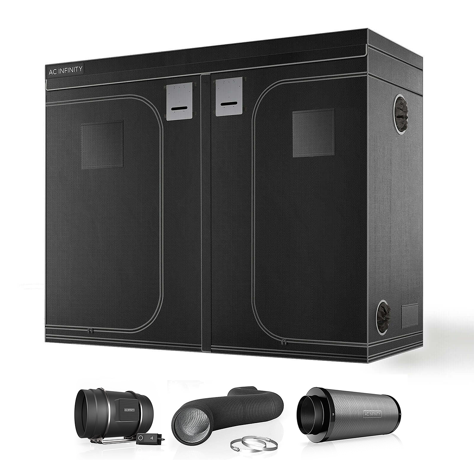 Happy Hydro: AC Infinity Tent & Ventilation Kit | 4’ x 8’ | Leafly