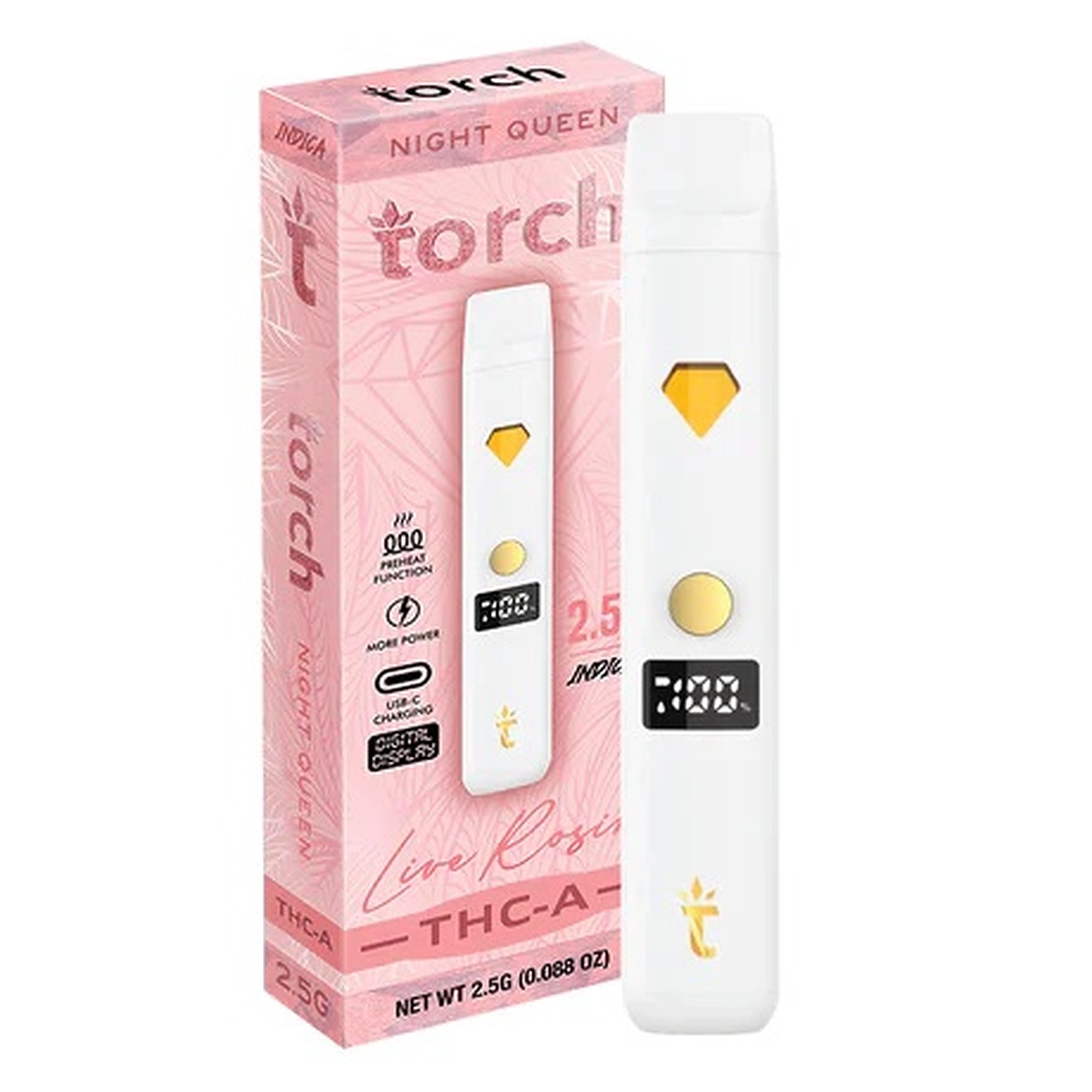 Zaleaf: Live Rosin Night Queen Indica Torch THC-A Disposable Vape Pen 2 ...