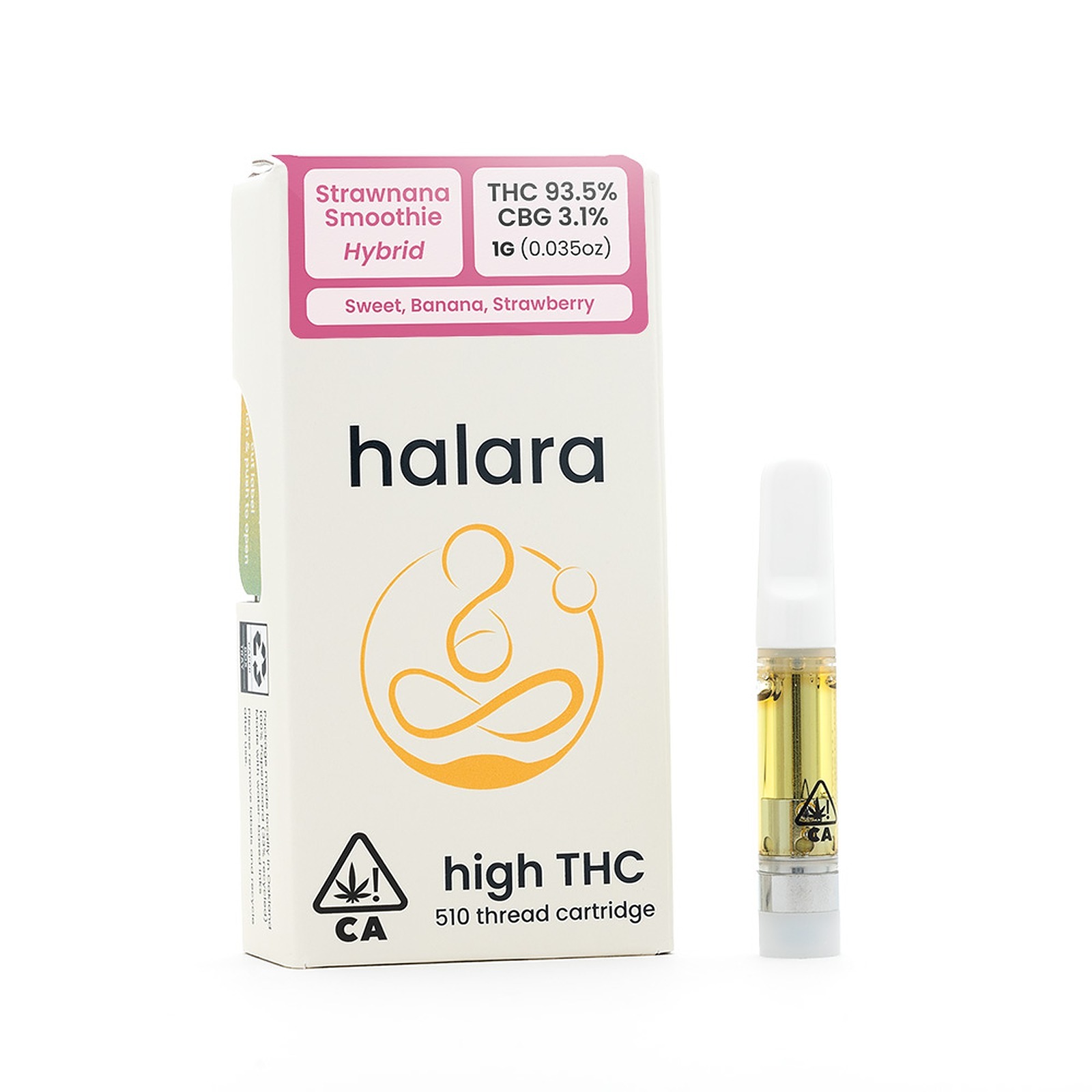 Halara: High THC - Strawnana Smoothie 1G Cartridge | Leafly