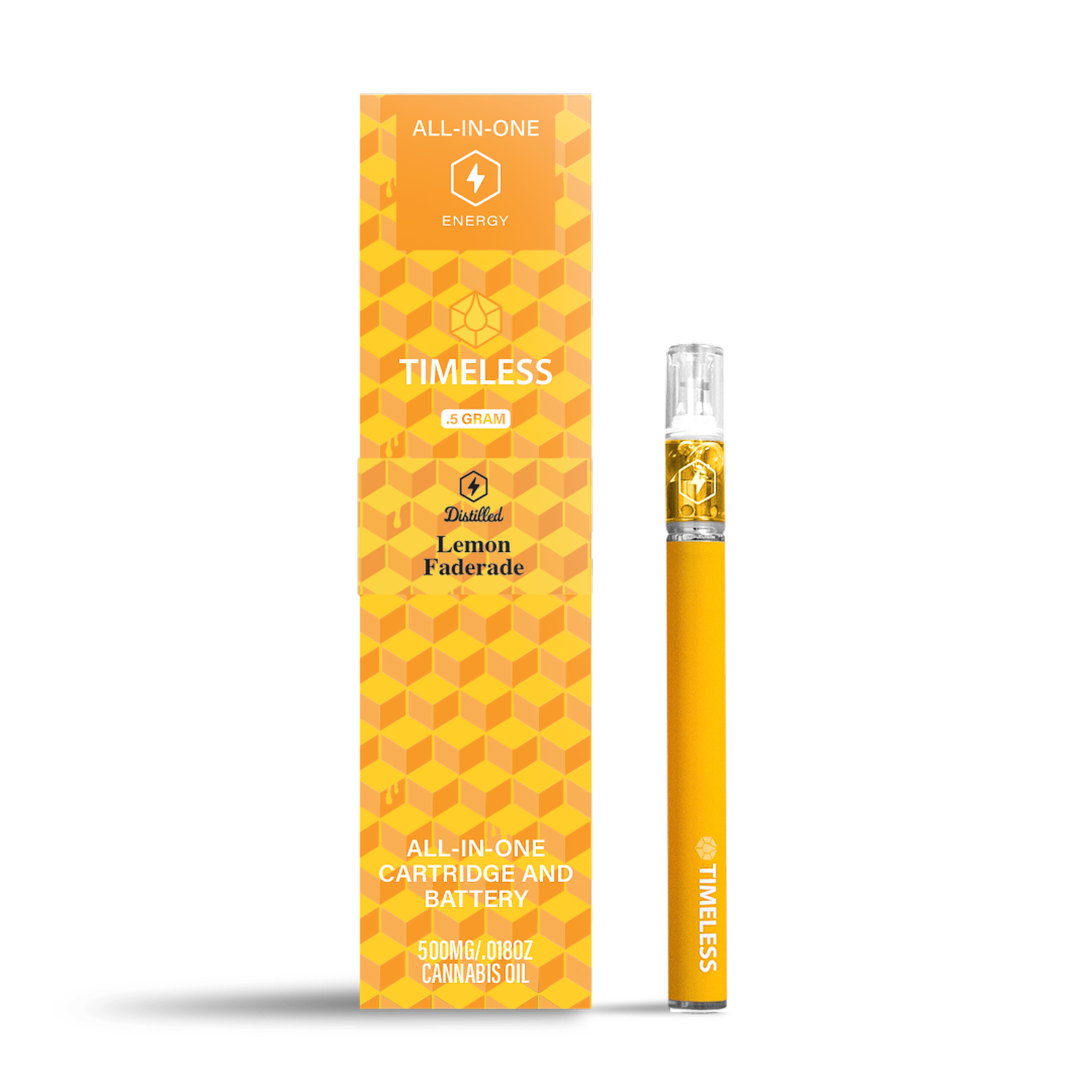 Timeless Vapes: Timeless Lemon Faderade All-in-One 500mg (Energy) | Leafly