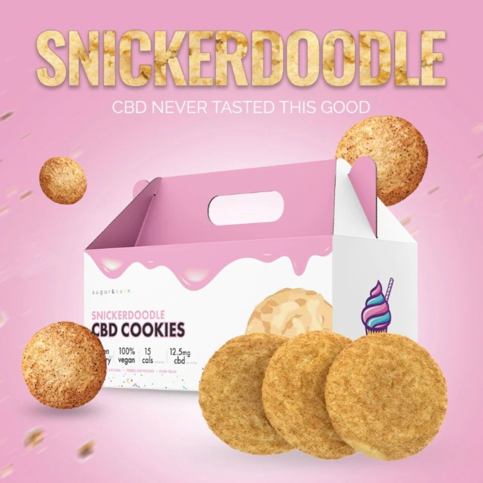 Sugar and Kush CBD Products: Snickerdoodle CBD Cookies (100mg) | Leafly