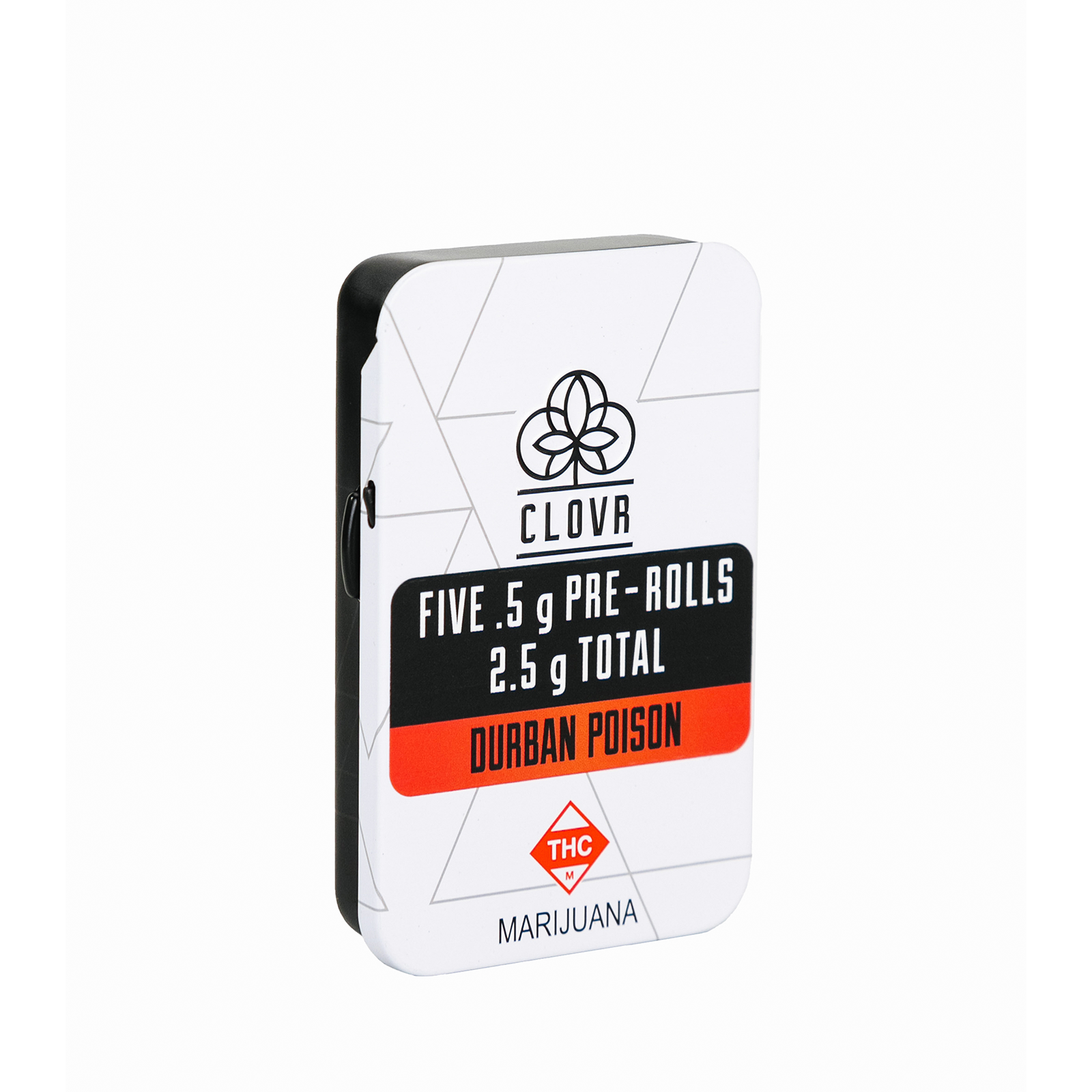 CLOVR: CLOVR- Pre-rolls- 0.5g 5 Pack Tin- Durban Poison | Leafly