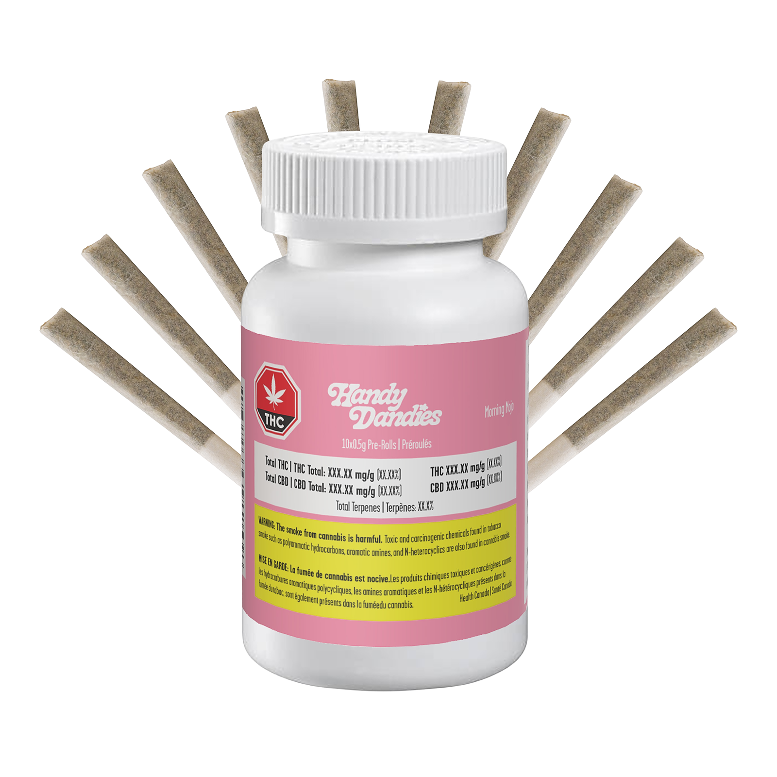 Handy Dandies: Handy Dandies Morning Mojo 10x0.5g Pre-Rolls | Leafly