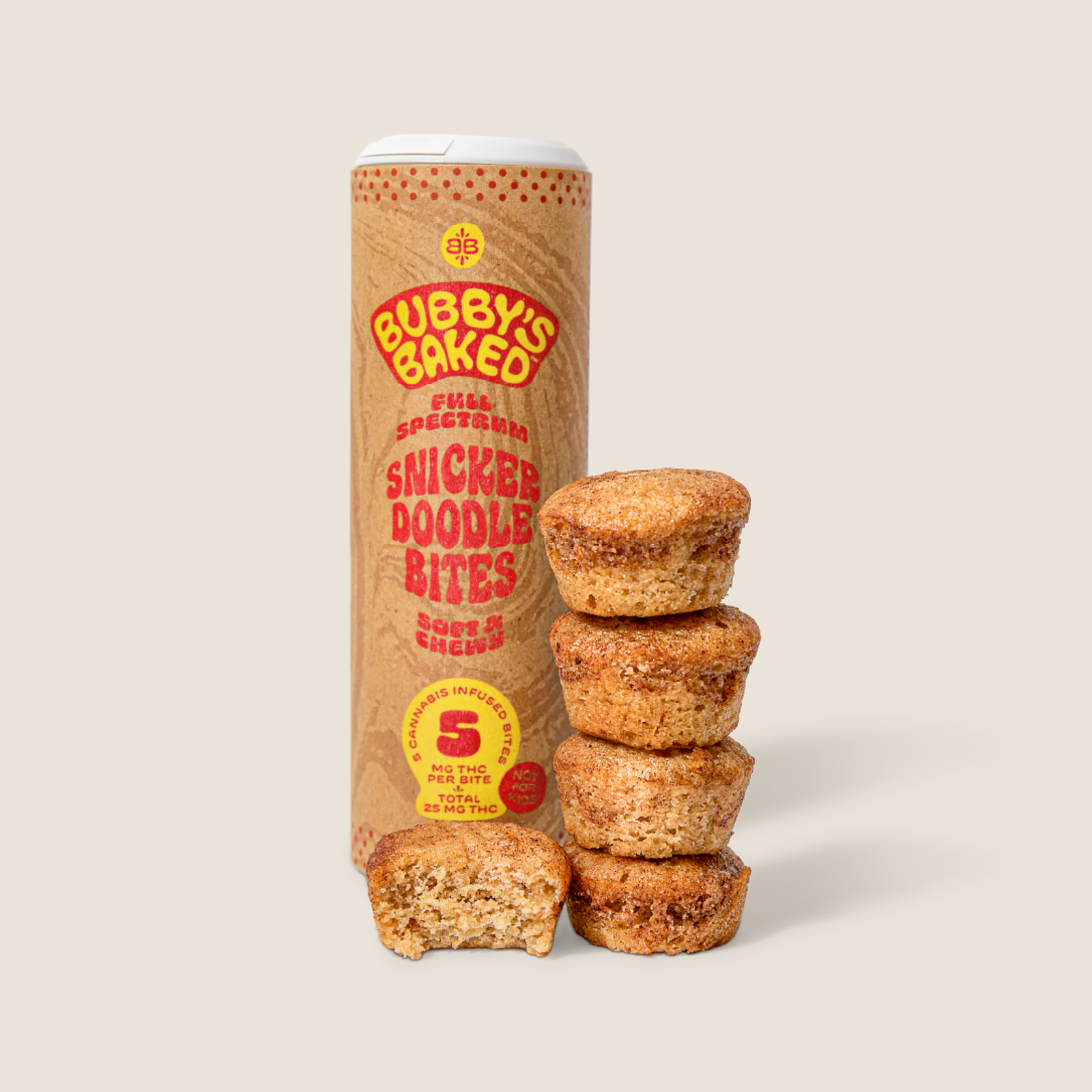 Bubby's Baked: Snickerdoodle Bites [5pk] (25mg THC) | Leafly