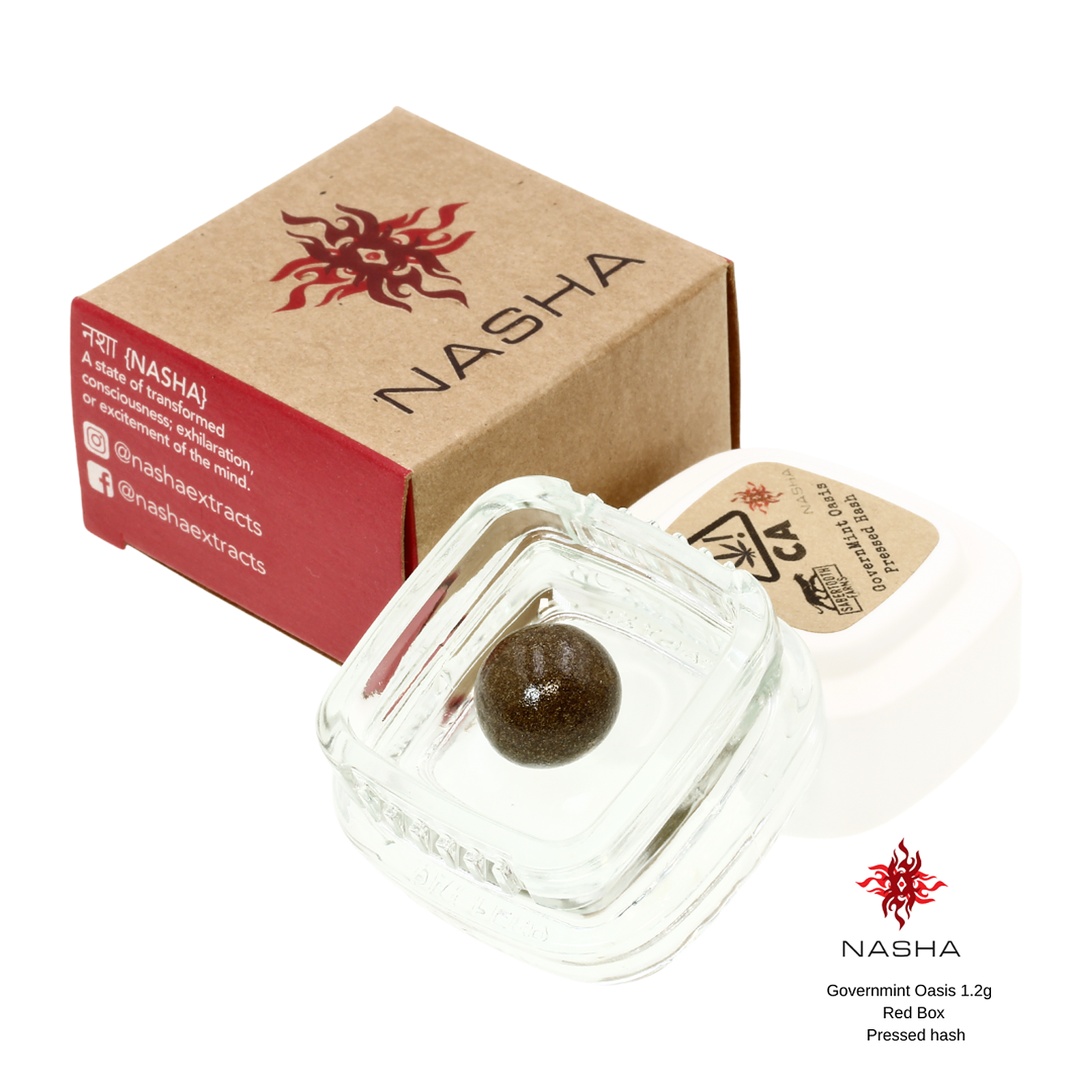 NASHA: Governmint Oasis 1.2g Red Pressed Hash (Sabertooth Farm) | Leafly