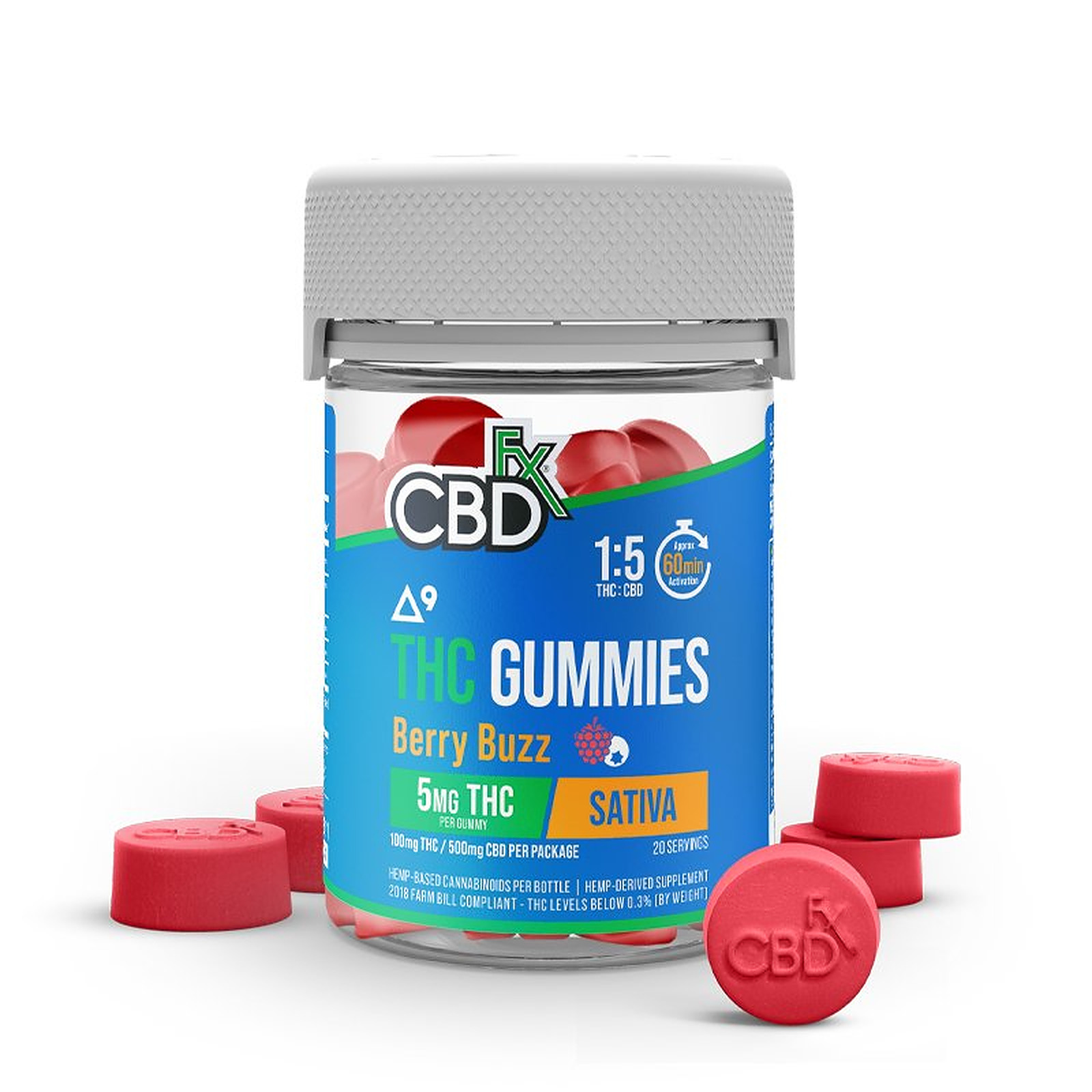 BOOM Headshop: CBDfx THC Gummies - Berry Buzz (Sativa) | Leafly