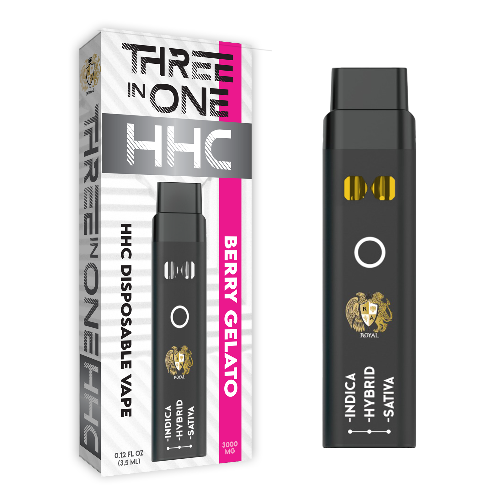 RA Royal: R.A Royal HHC Three in One Disposable: Berry Gelato (3000MG ...