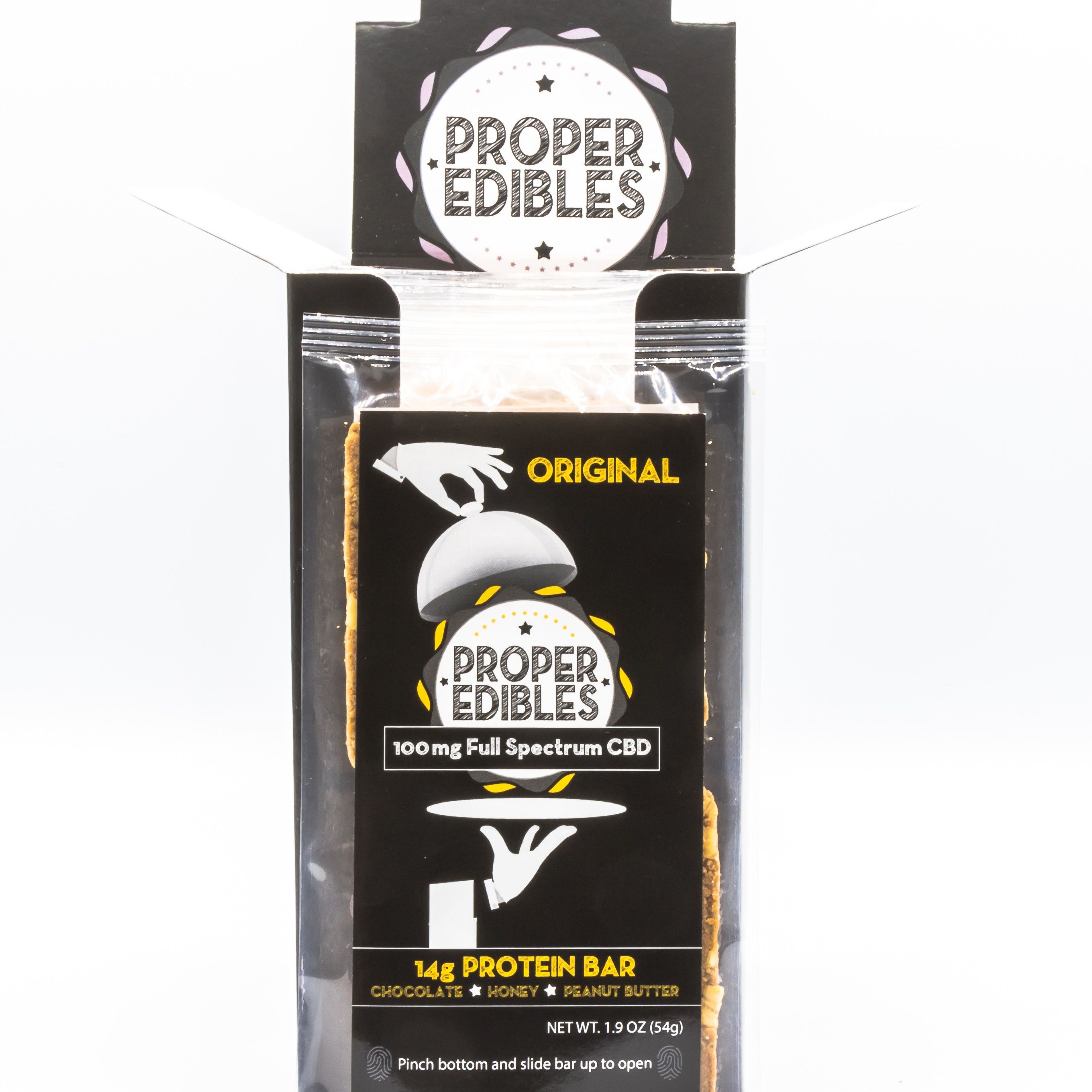 Proper Edibles NYC CBD: Original Protein Bar - 100mg Full Spectrum CBD ...