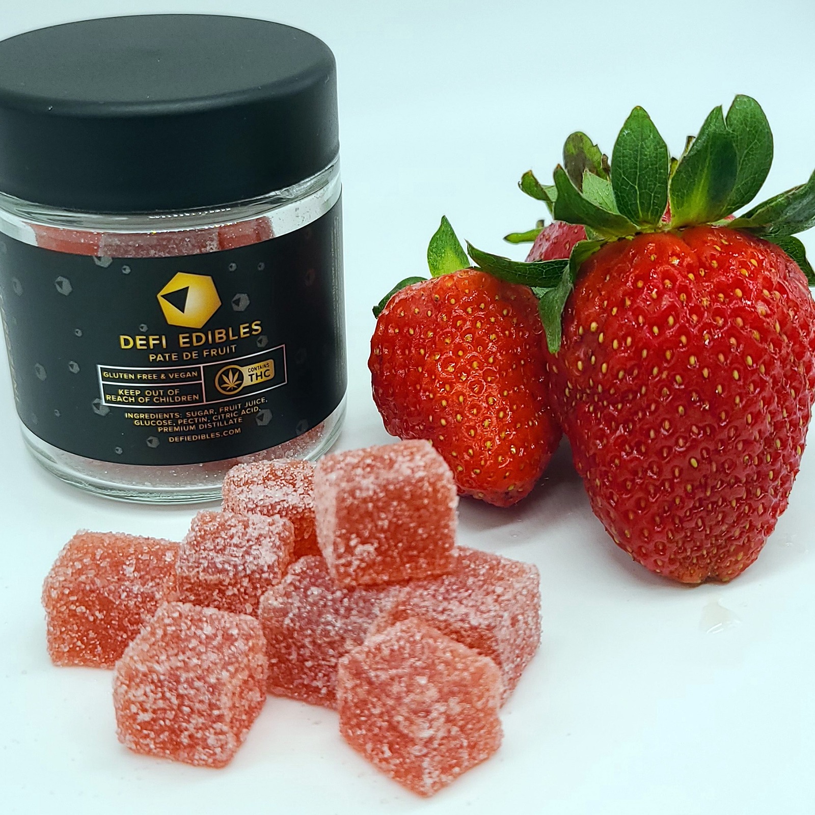Defi Edibles: Strawberry Pate De Fruit 100mg 10-pack | Leafly
