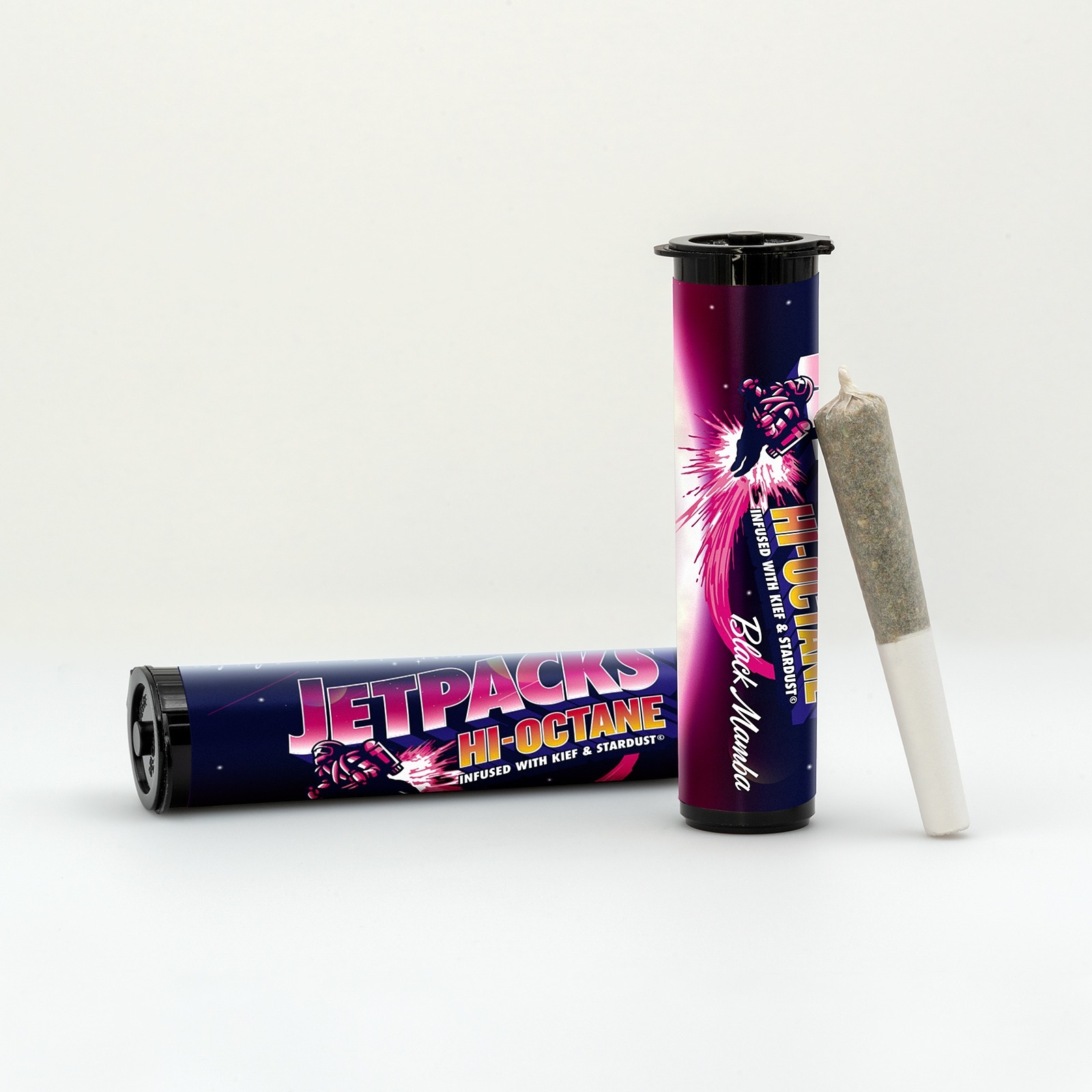 Jetpacks: Black Mamba OG 0.5G Indica Pre-Roll Enhanced with Kief & Stardust© | Leafly