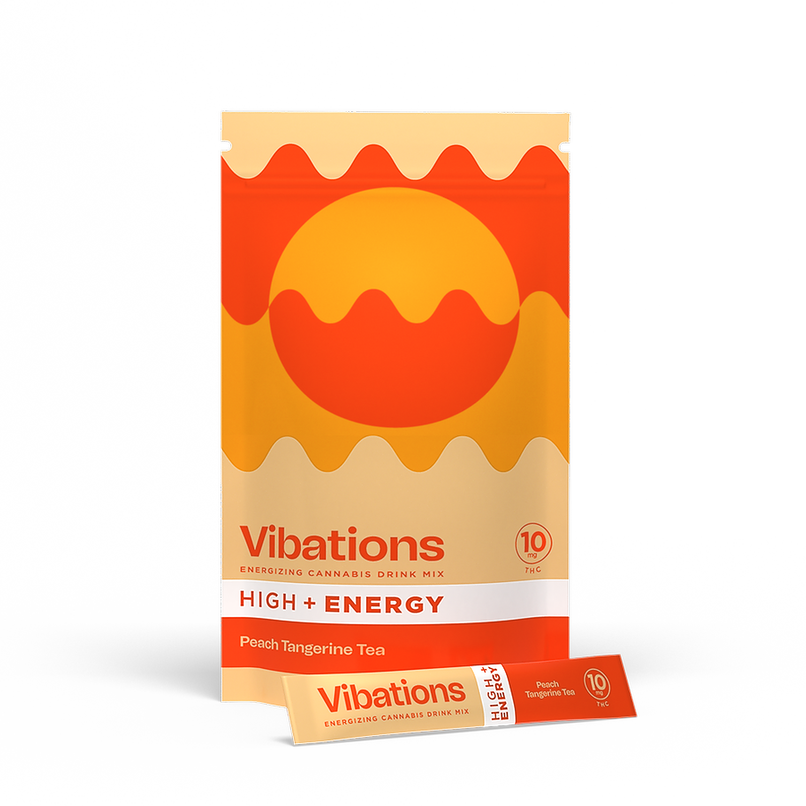 Vibations: Peach Tangerine Tea - Drink Mix - 10mg Each 100mg Total | Leafly