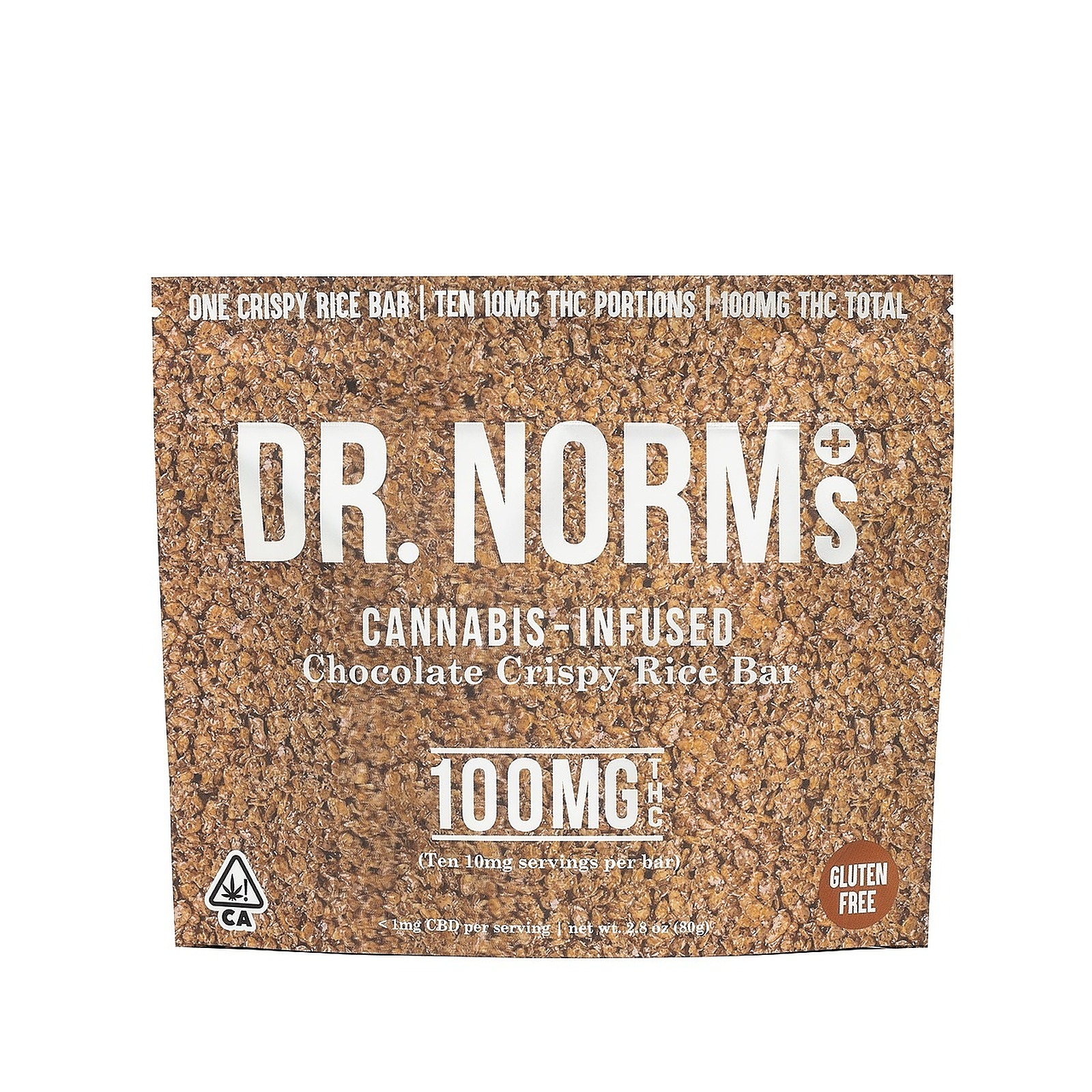 Dr. Norm's: Gluten-Free Chocolate Crispy Rice Bar 100mg | Leafly