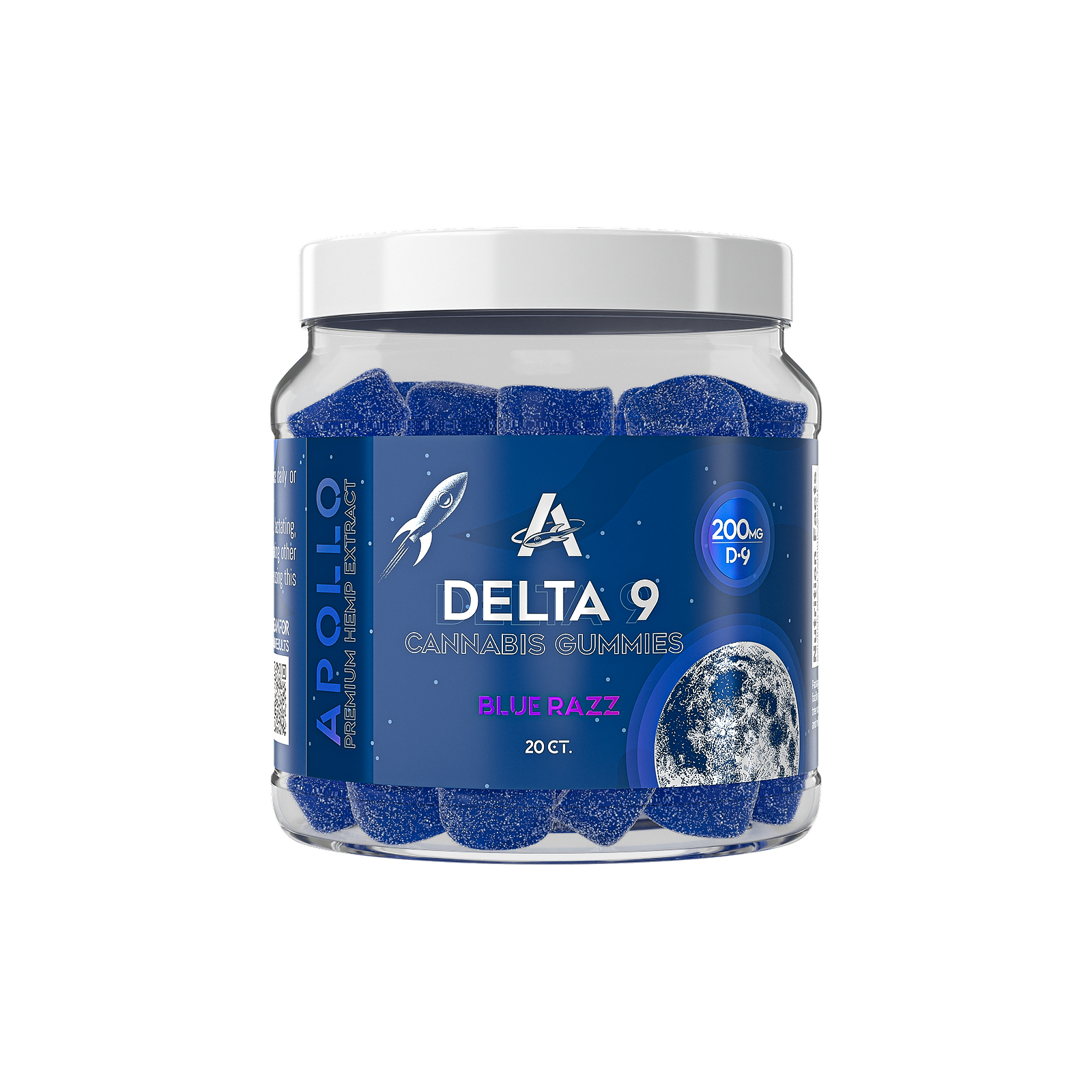 Apollo: 200mg Delta-9 Blue Razz Gummies | Leafly