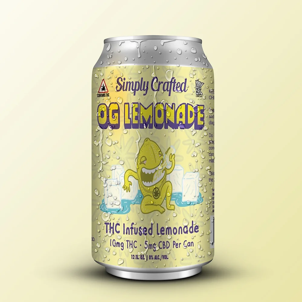 Simply Crafted: OG Lemonade THC Seltzers | 4 pack | Leafly