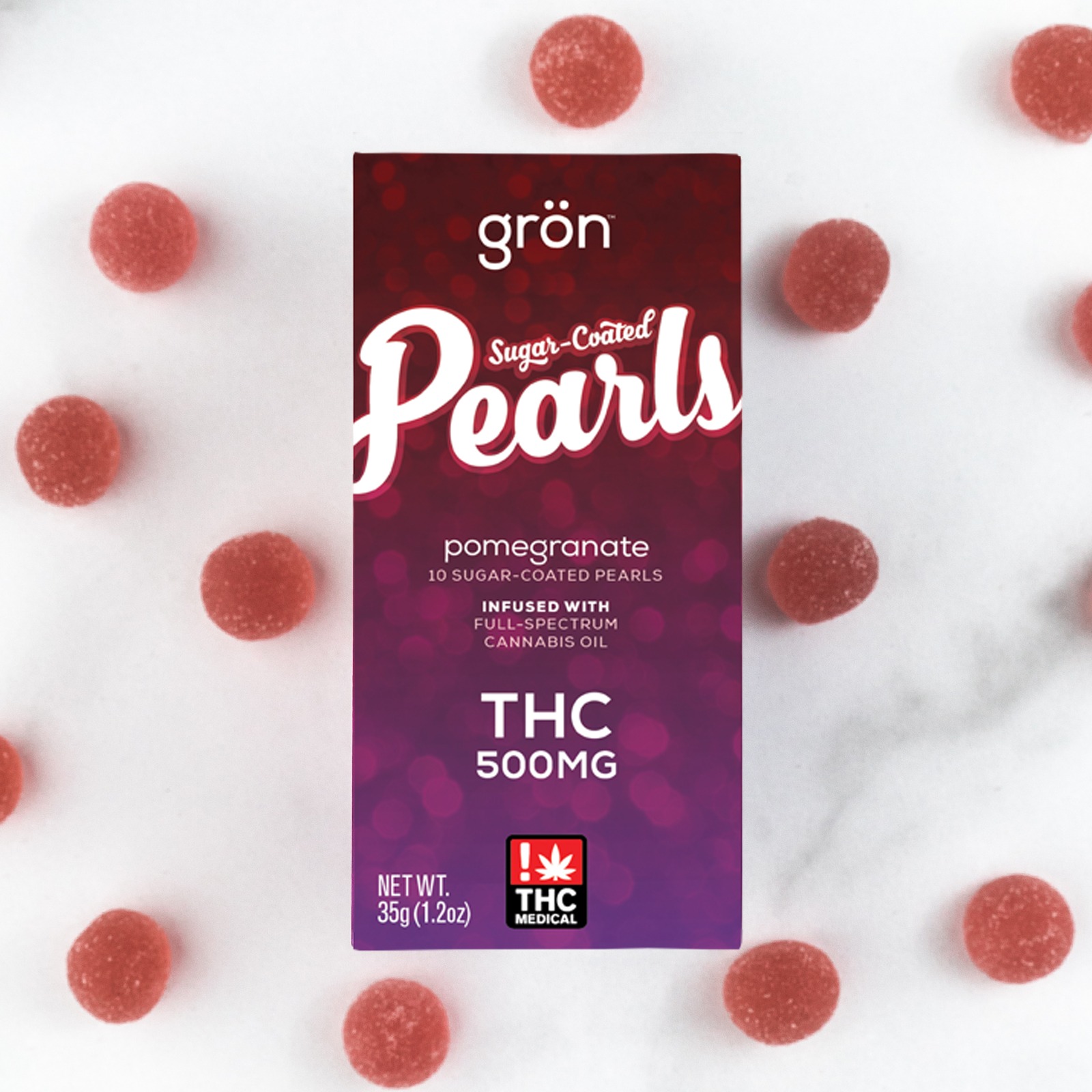 Grön: Grön THC Pomegranate Pearls | Leafly Grön: Grön THC Pomegranate Pearls | Leafly