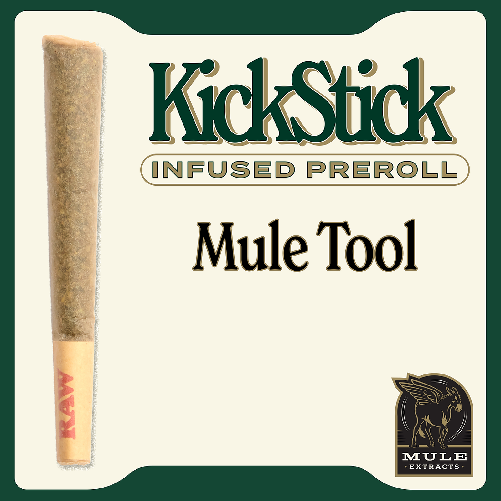 Mule Extracts: 1.25g Kick Stick Infused Pre-Roll Mule Tool Hybrid | Leafly