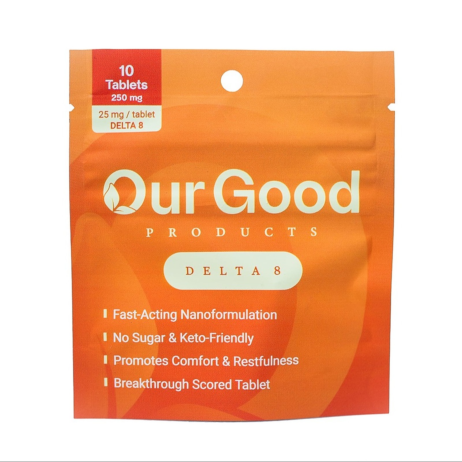 Our Good: Delta-8 Chewable Nano Tablets (10 tablets/25mg each) | Leafly