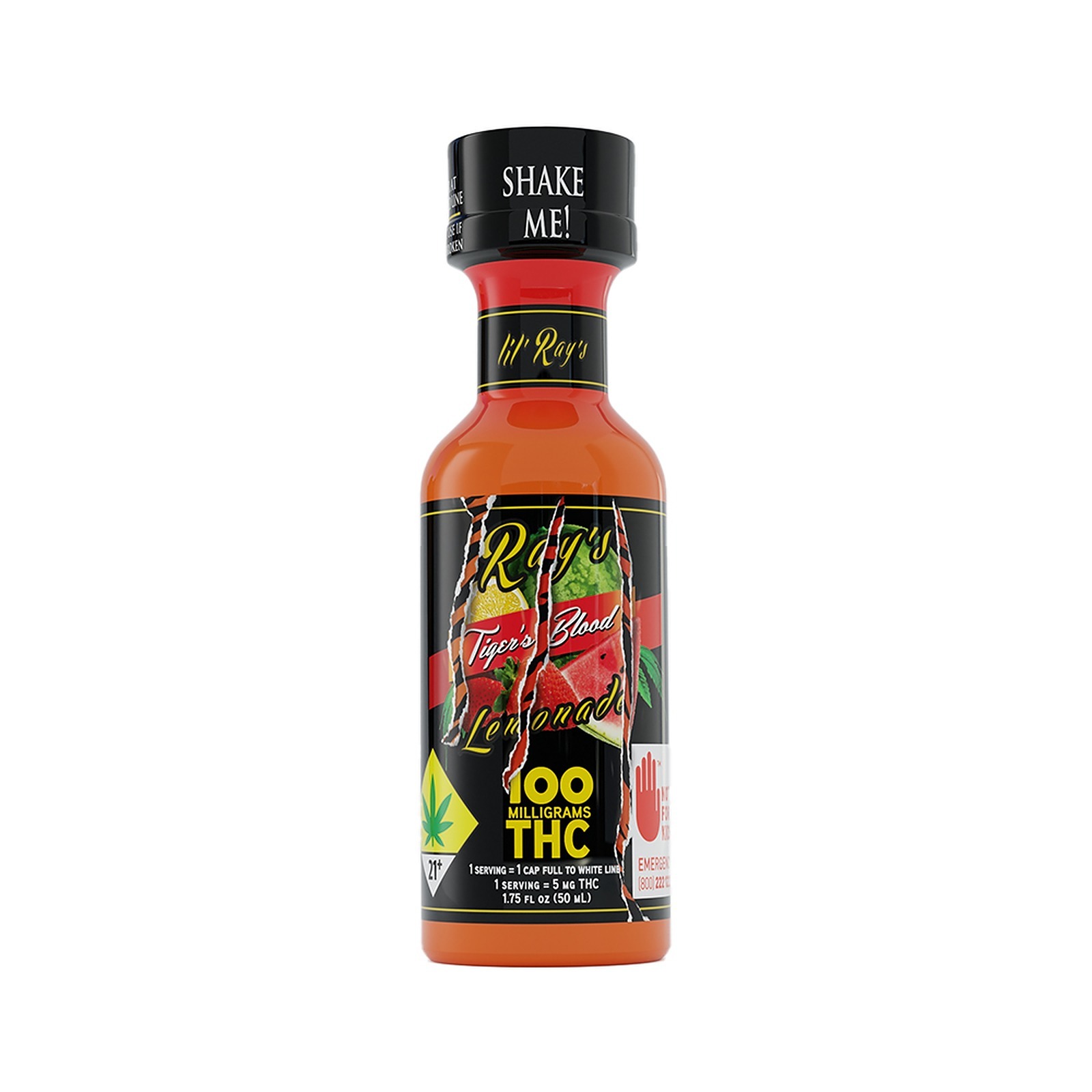 Ray's Lemonade: Tiger's Blood Lil' Ray's Lemonade 50/50mg THC/CBD | Leafly