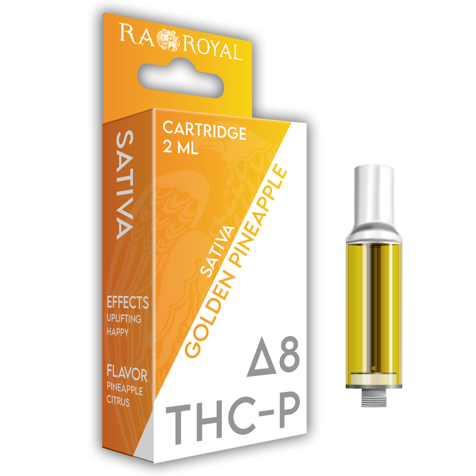 RA Royal: DELTA-8 + THC-P VAPE CARTRIDGE (2 ML): GOLDEN PINEAPPLE ...