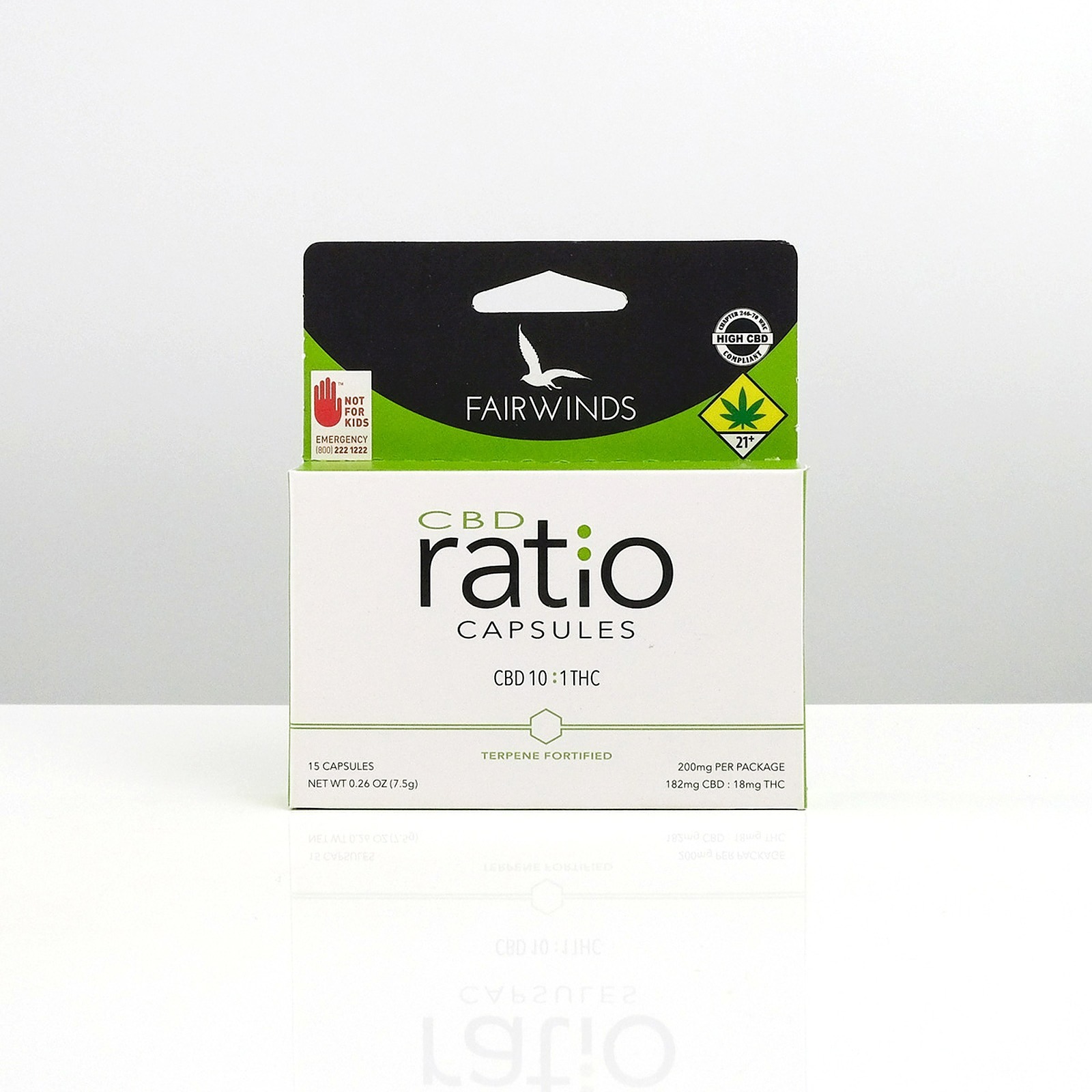 Fairwinds Manufacturing: 10:1 CBD Ratio Series Capsule 200mg | Leafly