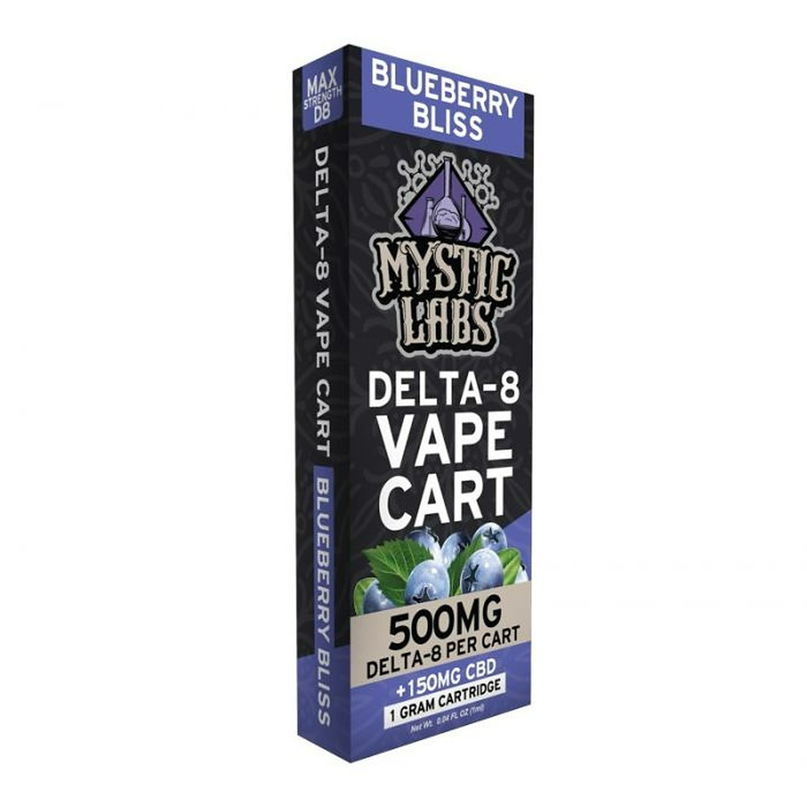 Mystic Labs Delta-8: Blueberry Bliss Delta-8 Vape Cart | Leafly