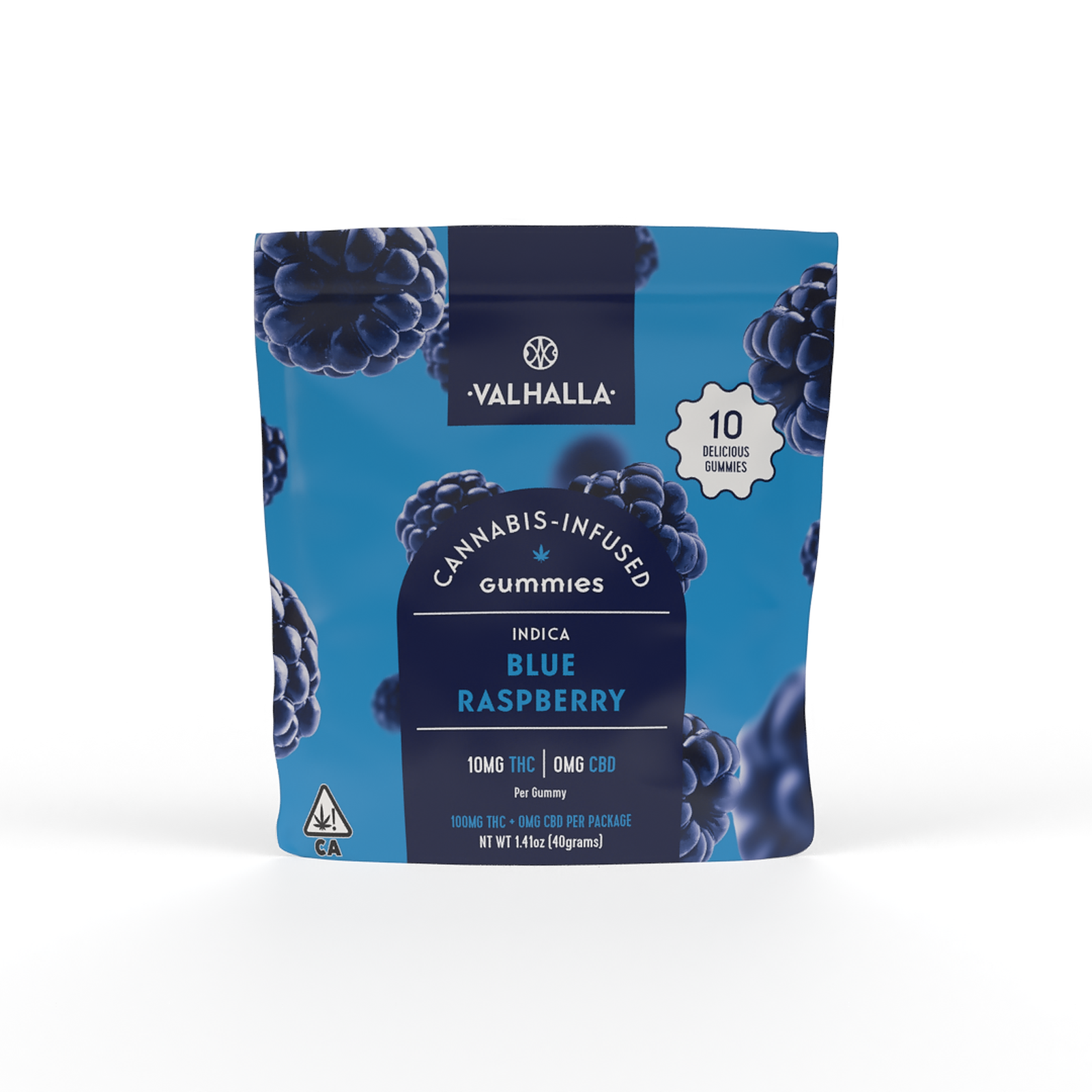 Valhalla Confections: Blue Raspberry Gummies 100mg 10-pack | Leafly