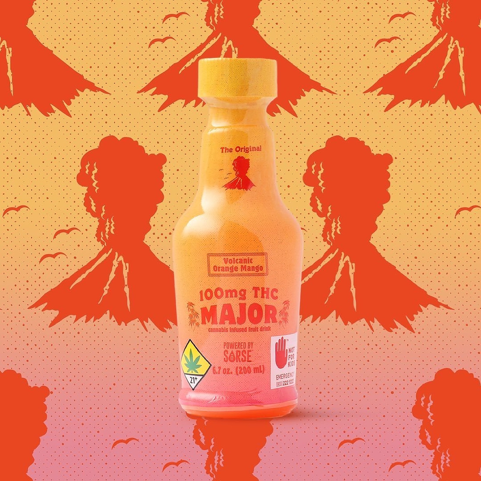 Major: Volcanic Orange Mango 100mg Fruit Drink WA | Leafly