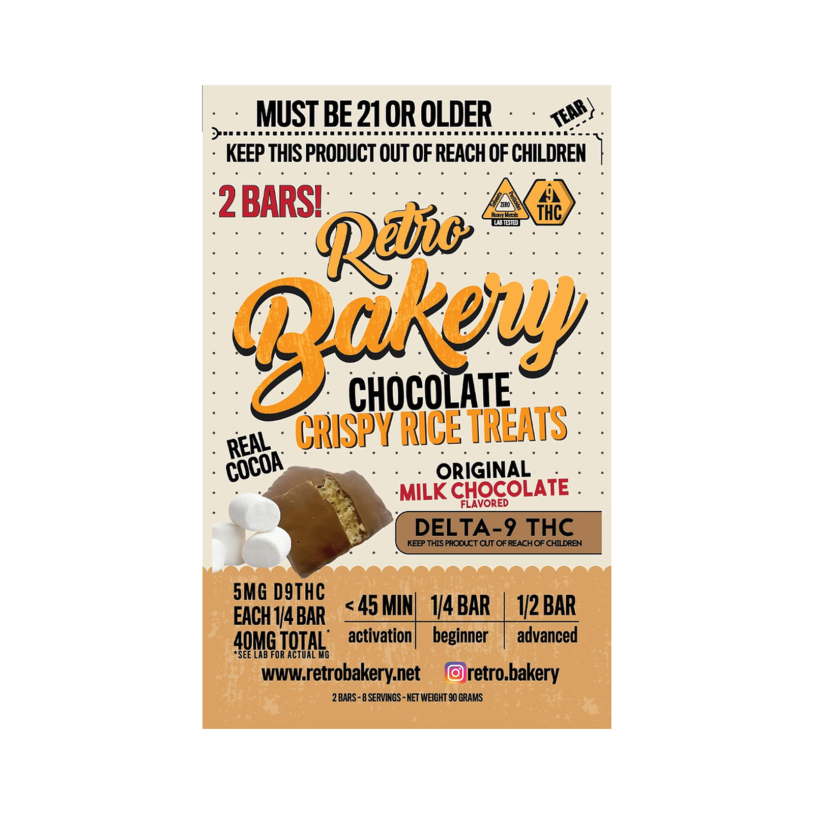 Simply Crafted: THC Chocolate Covered Rice Crispy Treats | 2 pack | Leafly
