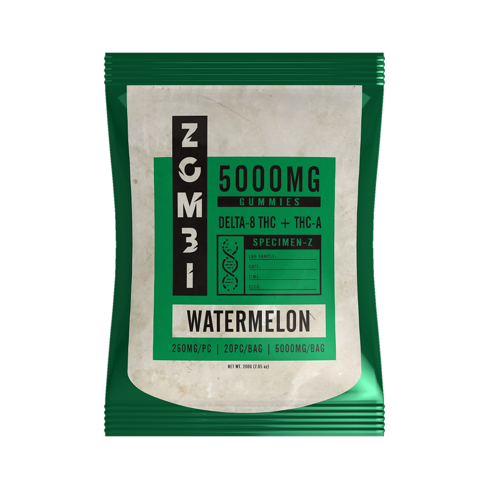 The Zombi Nation: Watermelon: 5,000mg THC-A Gummies | Leafly
