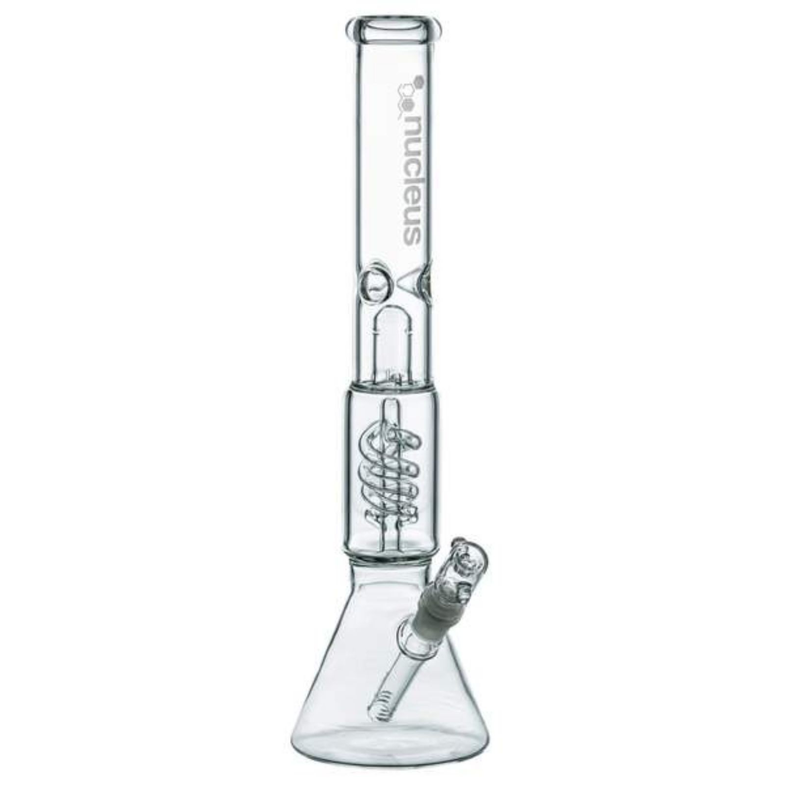 Smoke Set Glass: 16" Coil Perc Beaker with Removable Downstem | Leafly