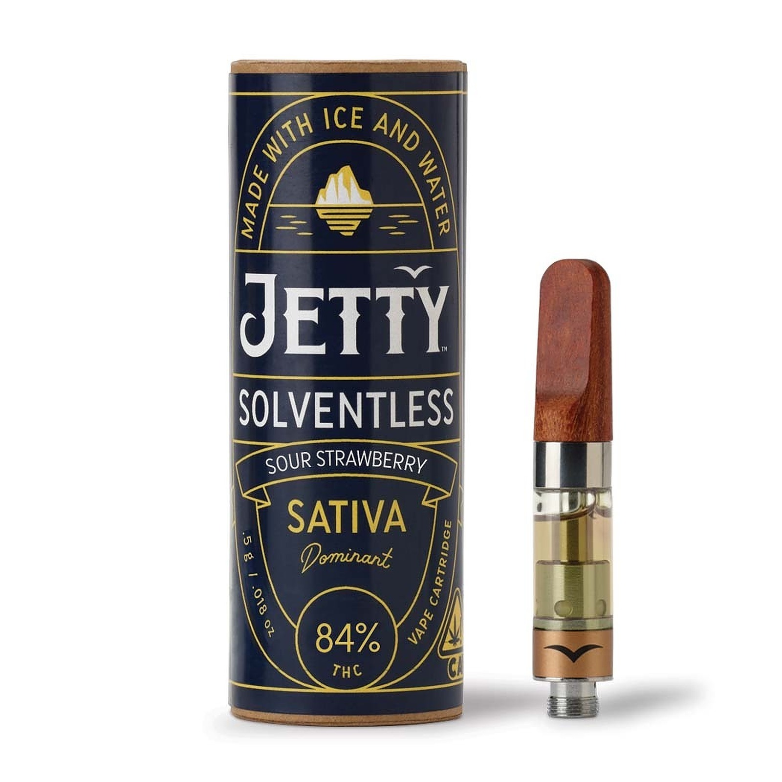 Jetty Extracts: Sour Strawberry Solventless Cartridge .5g | Leafly