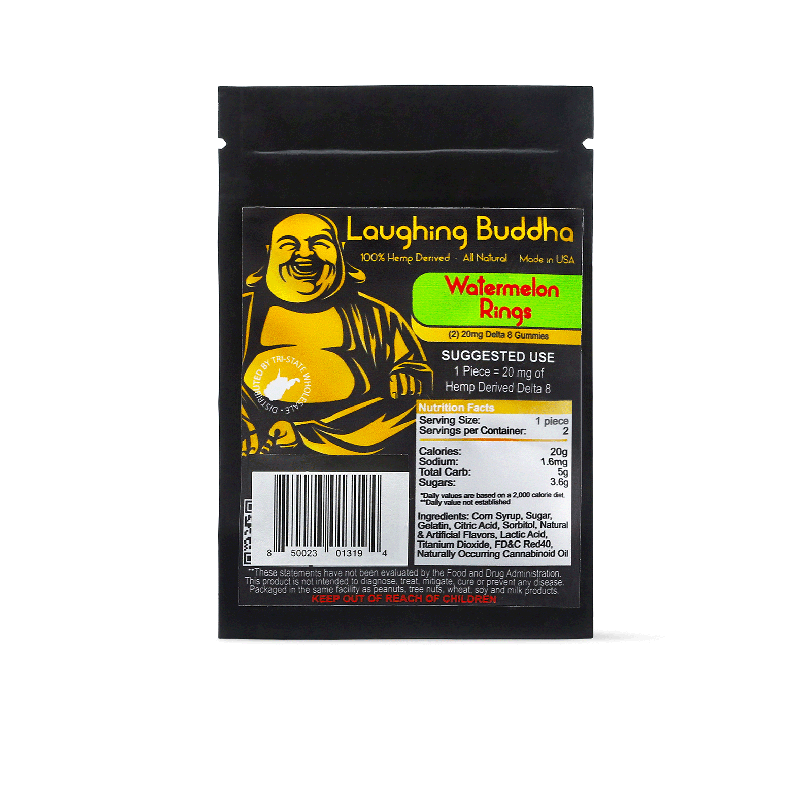 Laughing Buddha: Laughing Buddha Delta 8 THC Watermelon Rings Gummies ...