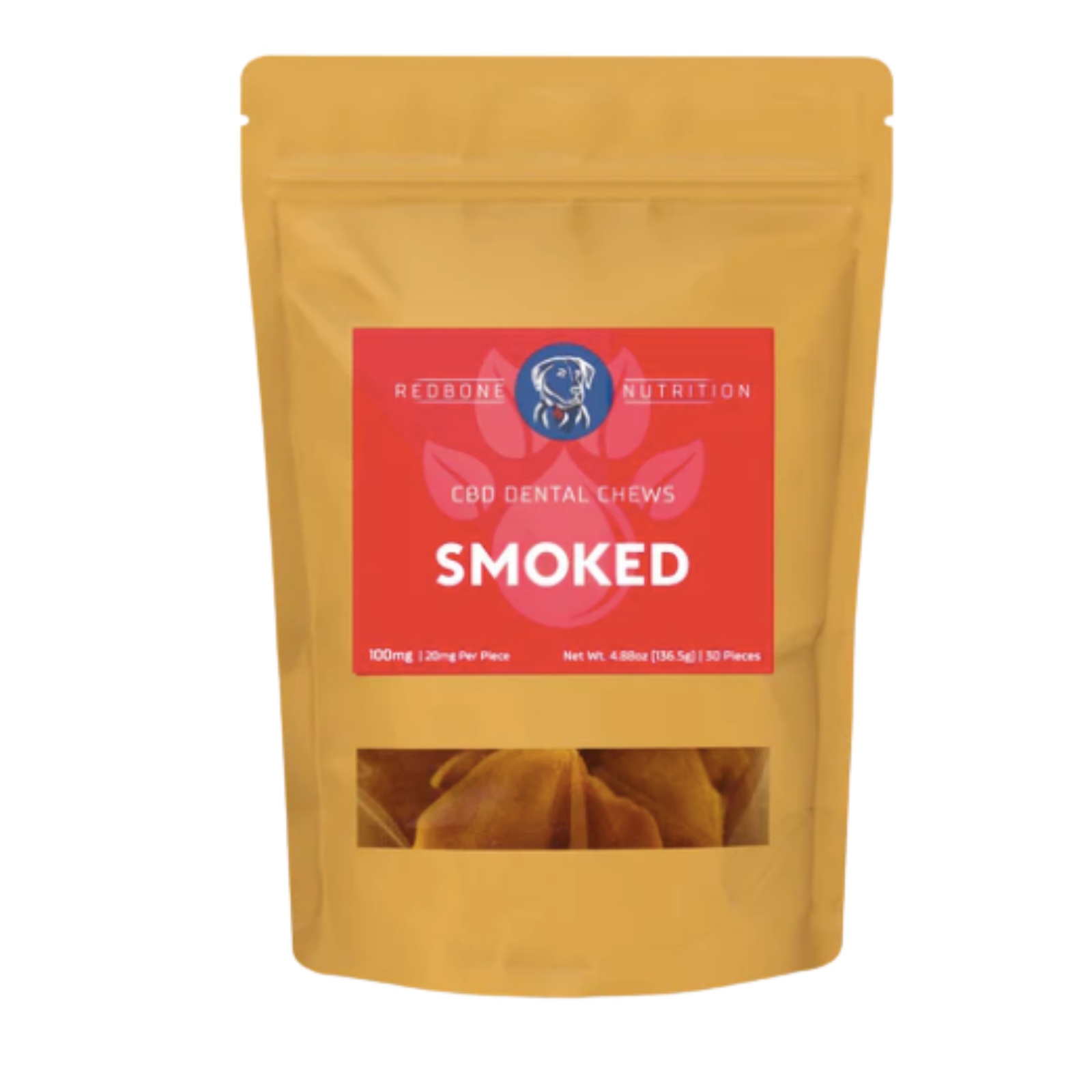 Redbone Nutrition: Redbone Nutrition CBD Dental Chews - Smoked | Leafly