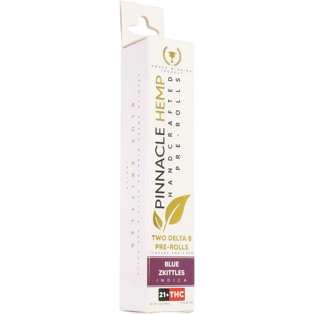 Pinnacle Hemp: Delta-8 Pre Roll - Blue Zkittles (Indica) | Leafly