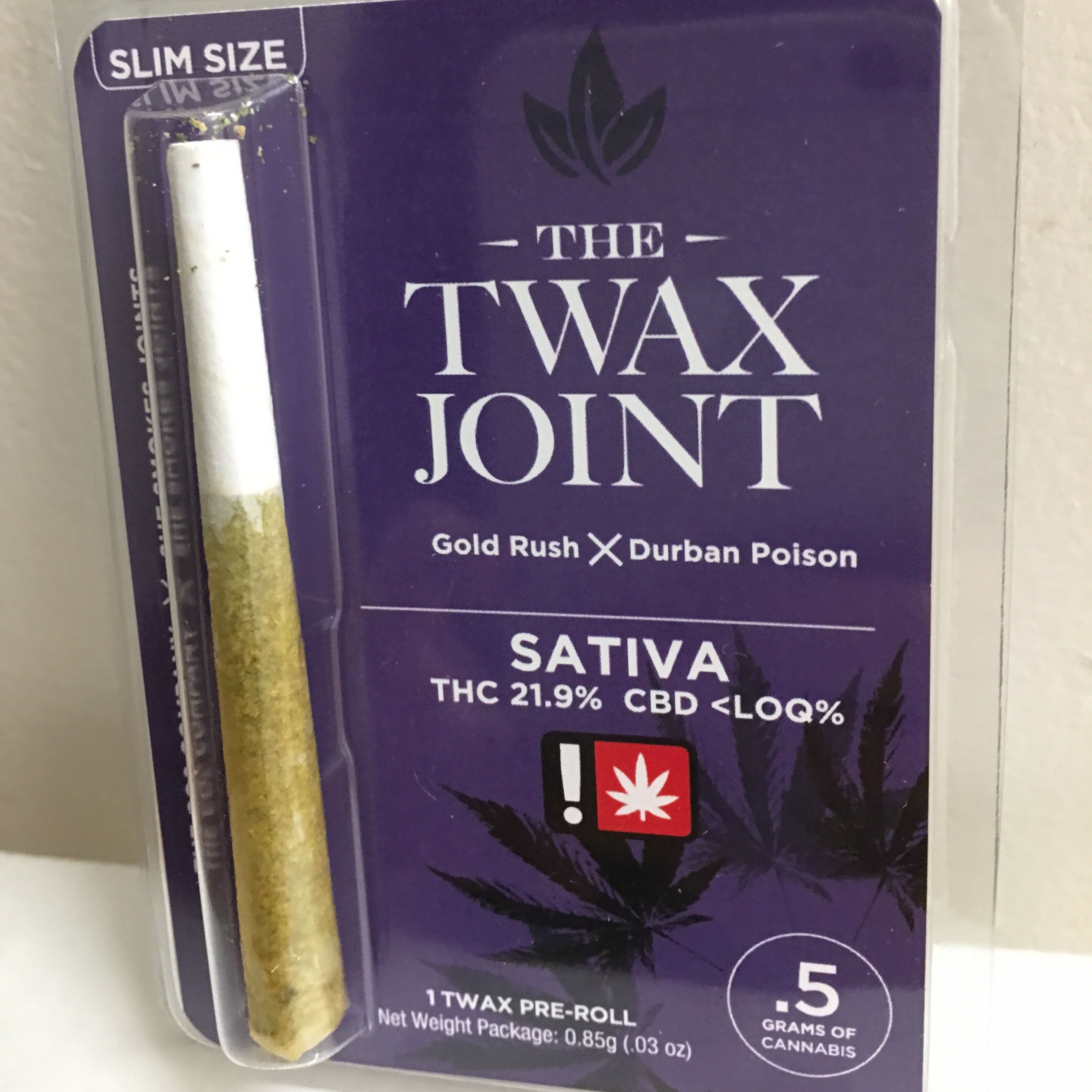 The CO2 Company: .5g Gold Rush X Durban Poison - Twax Joint - Sativa ...