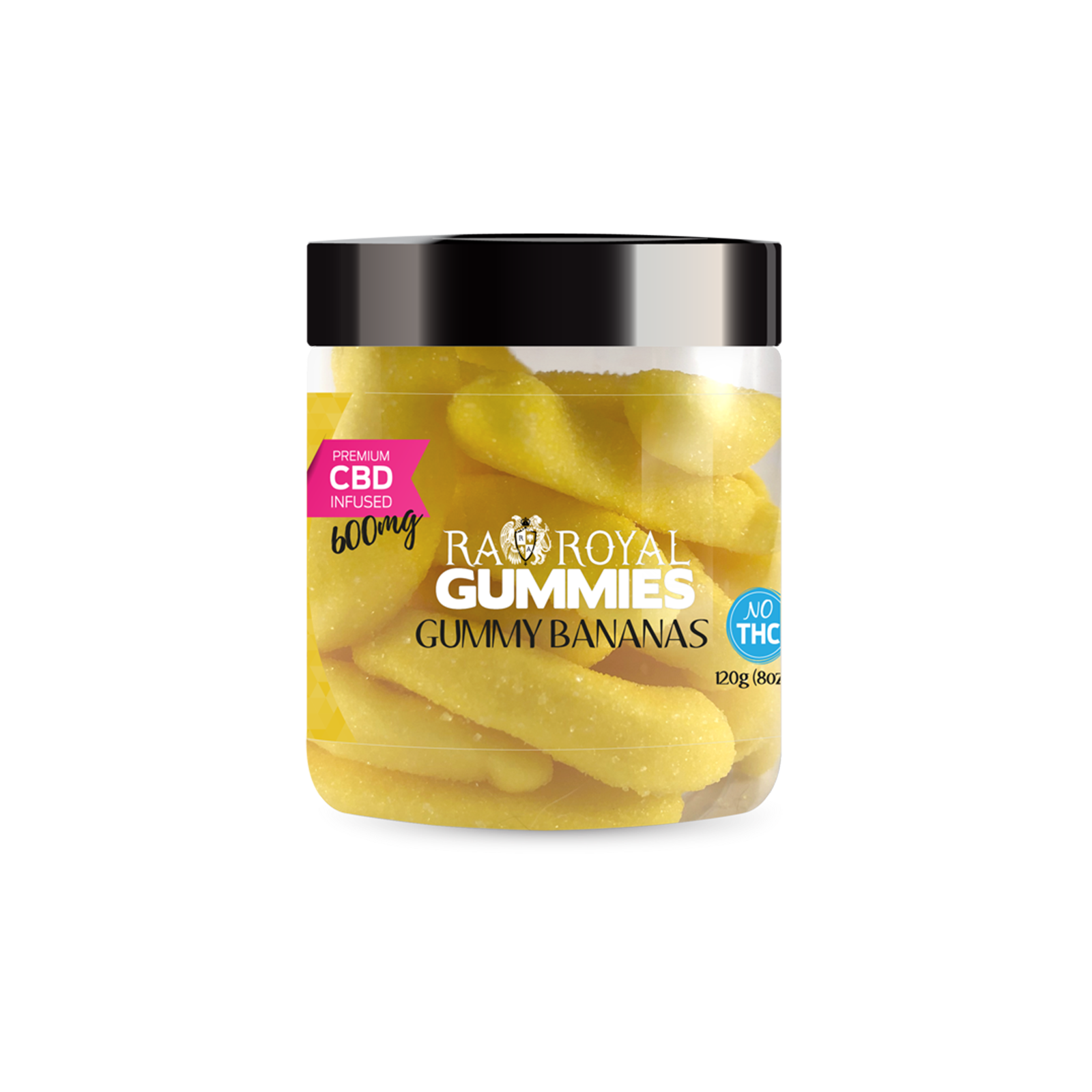 RA Royal: R.A. Royal Gummies: CBD Banana Gummy Jar (600 MG) | Leafly