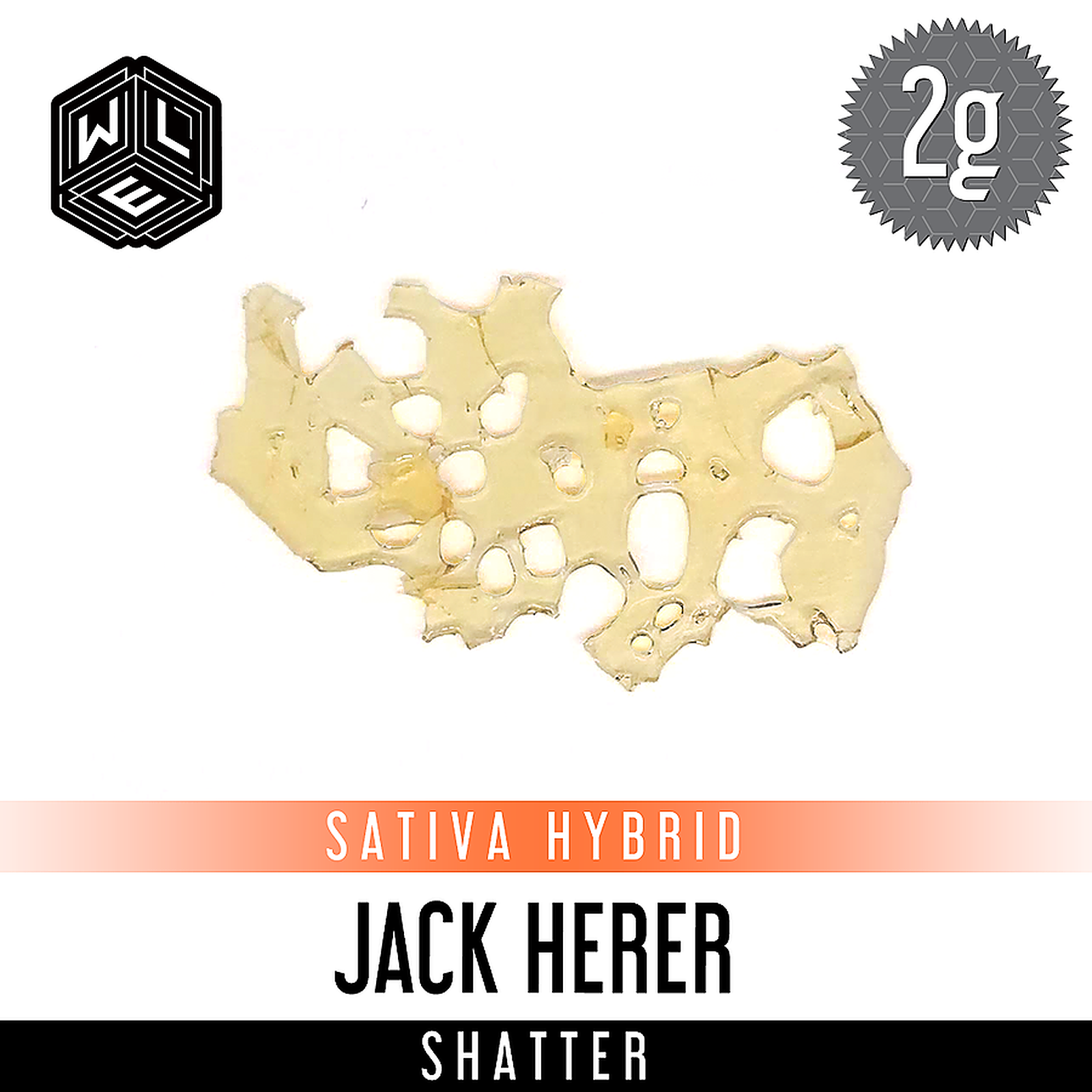 White Label Extracts: Jack Herer Shatter 2 Gram | Leafly