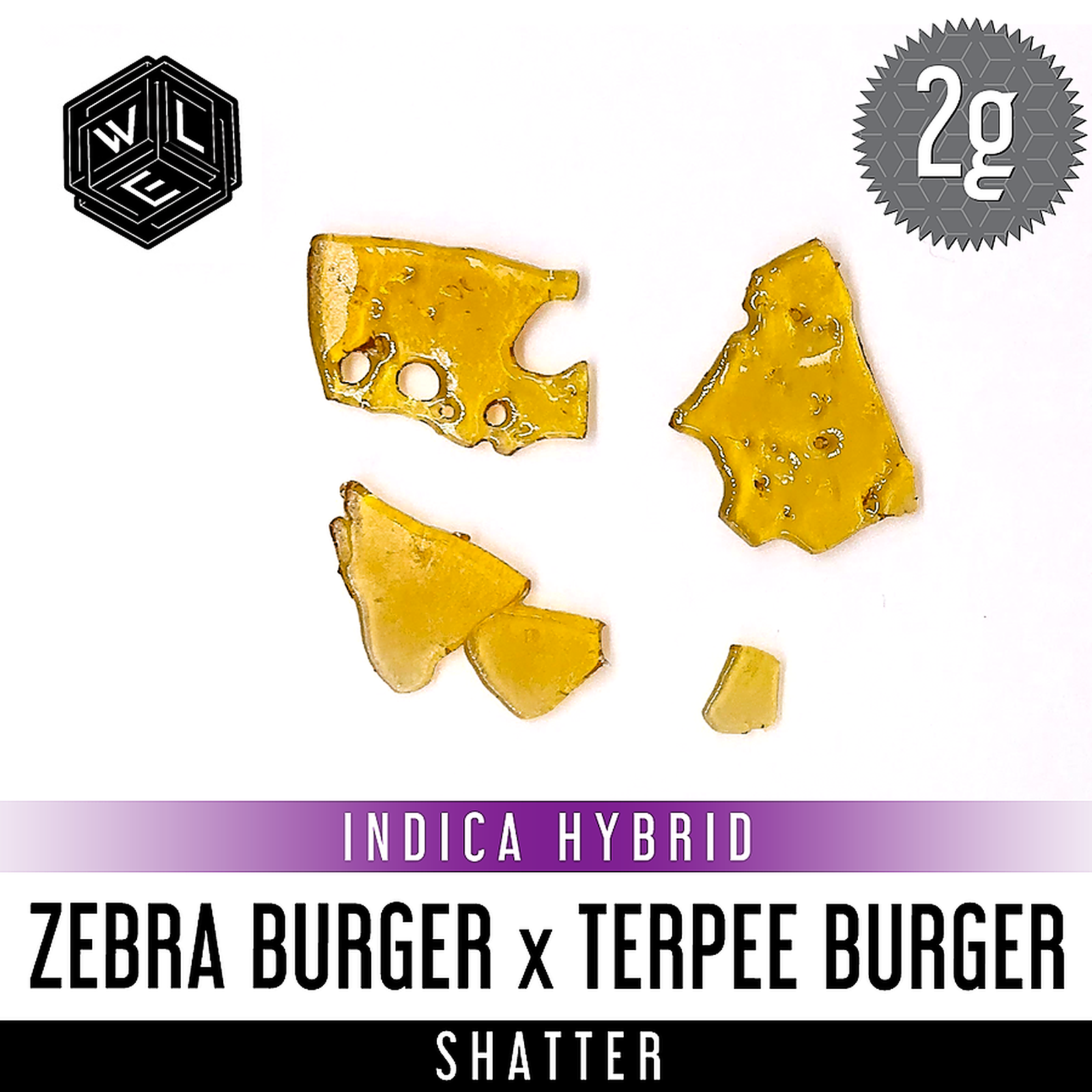 White Label Extracts: Zebra Burger x Terpee Burger Shatter 2 Gram | Leafly