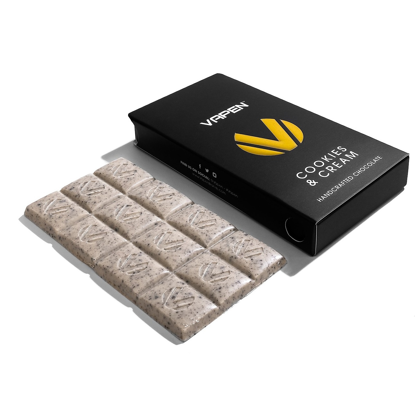 Vapen: Cookies & Cream White Chocolate Bar 120mg | Leafly