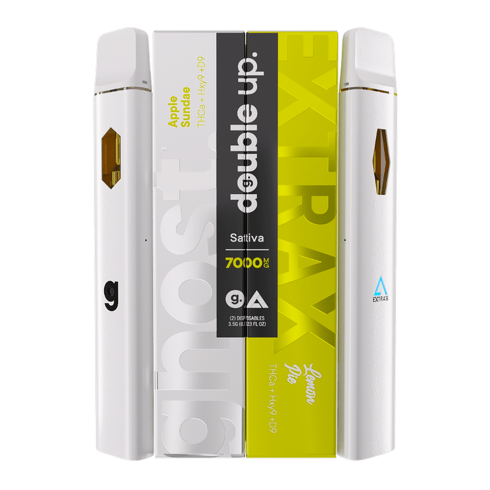 Delta Extrax: Lemon Pie + Apple Sundae Ghost Extrax Disposables - 2 Pack | Leafly