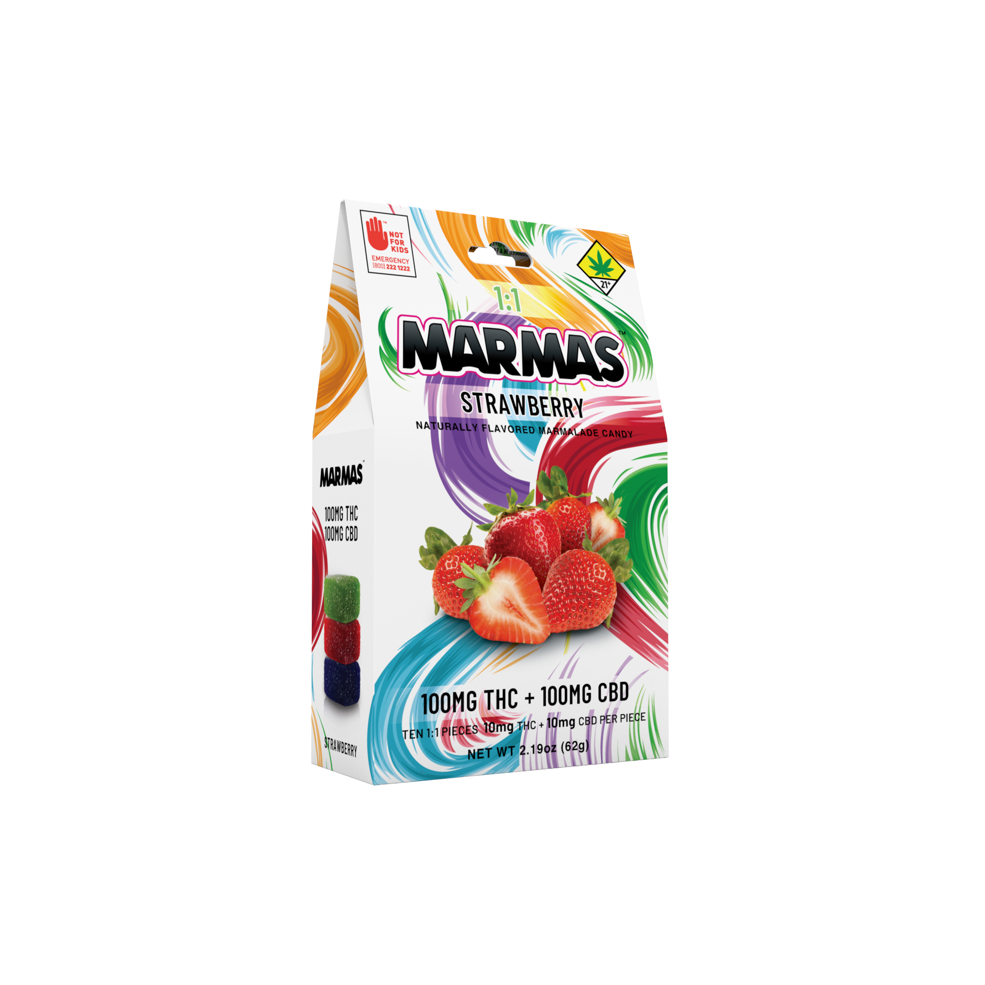 Marmas: Strawberry 1:1 200mg 10-pack | Leafly