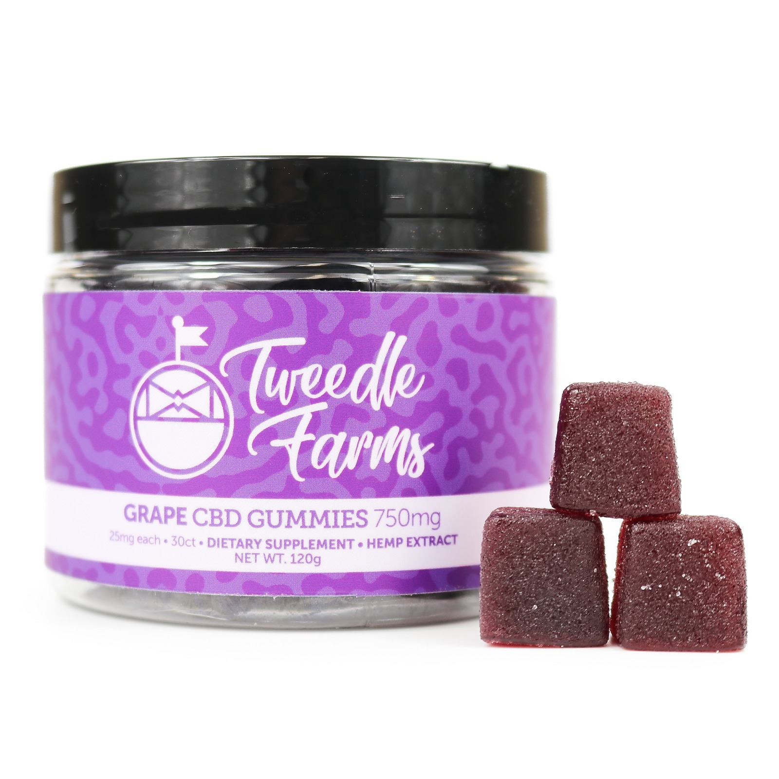 Tweedle Farms: CBD Gummies • Grape | Leafly