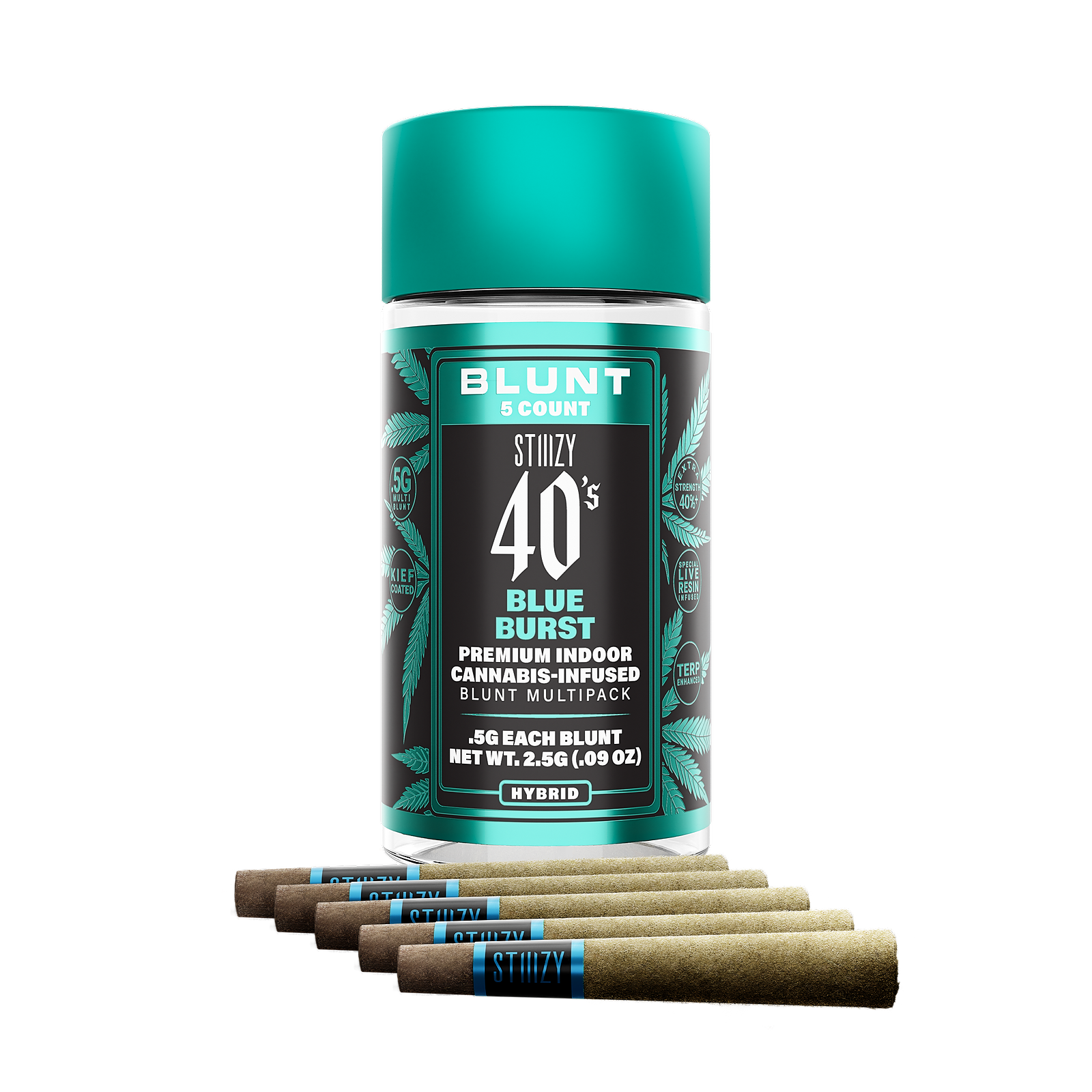 STIIIZY: BLUE BURST - 40s MINI BLUNT MULTI PACK .5G | Leafly