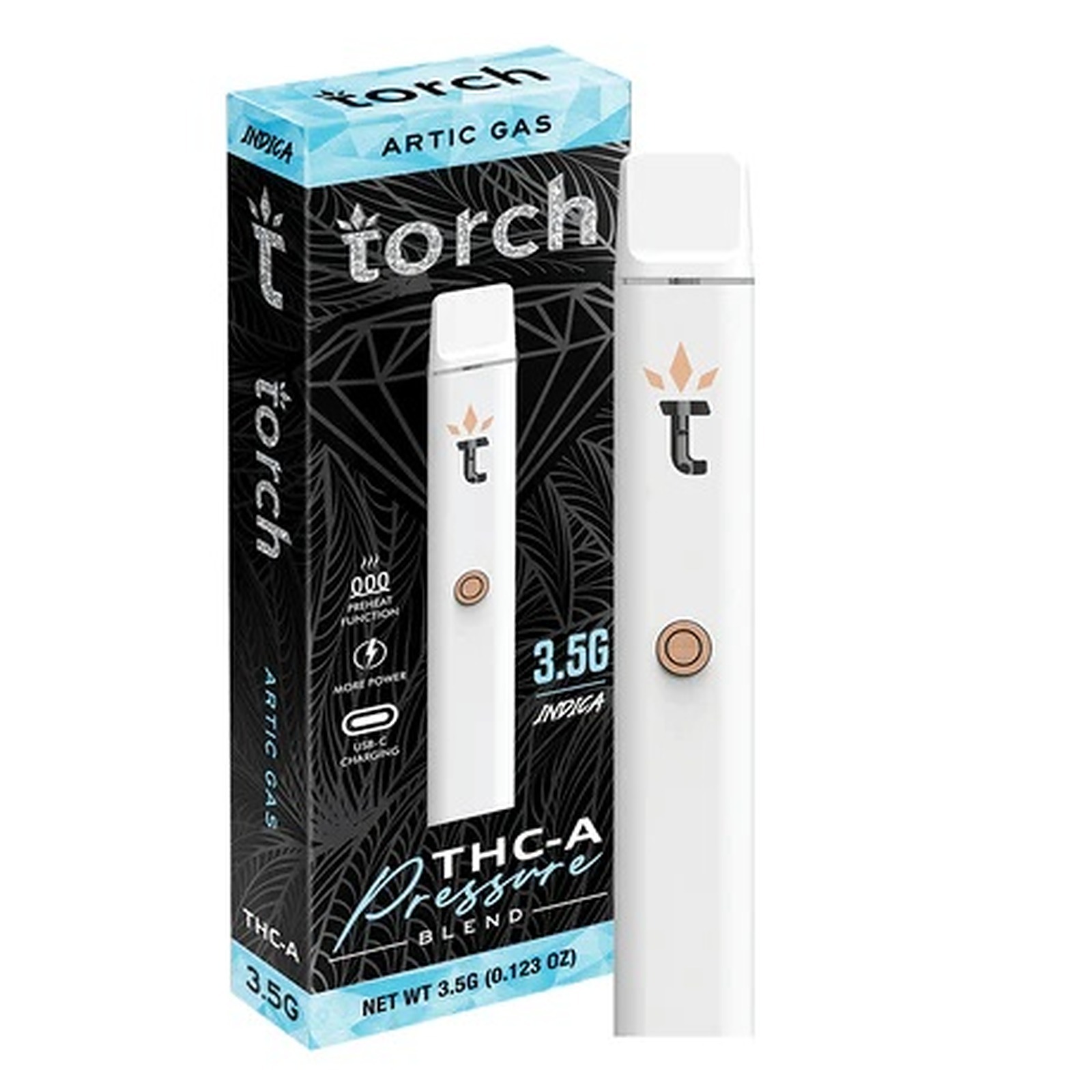 Zaleaf: Pressure THCA Artic Gas Indica Torch Disposable Vape Pen 3.5g ...