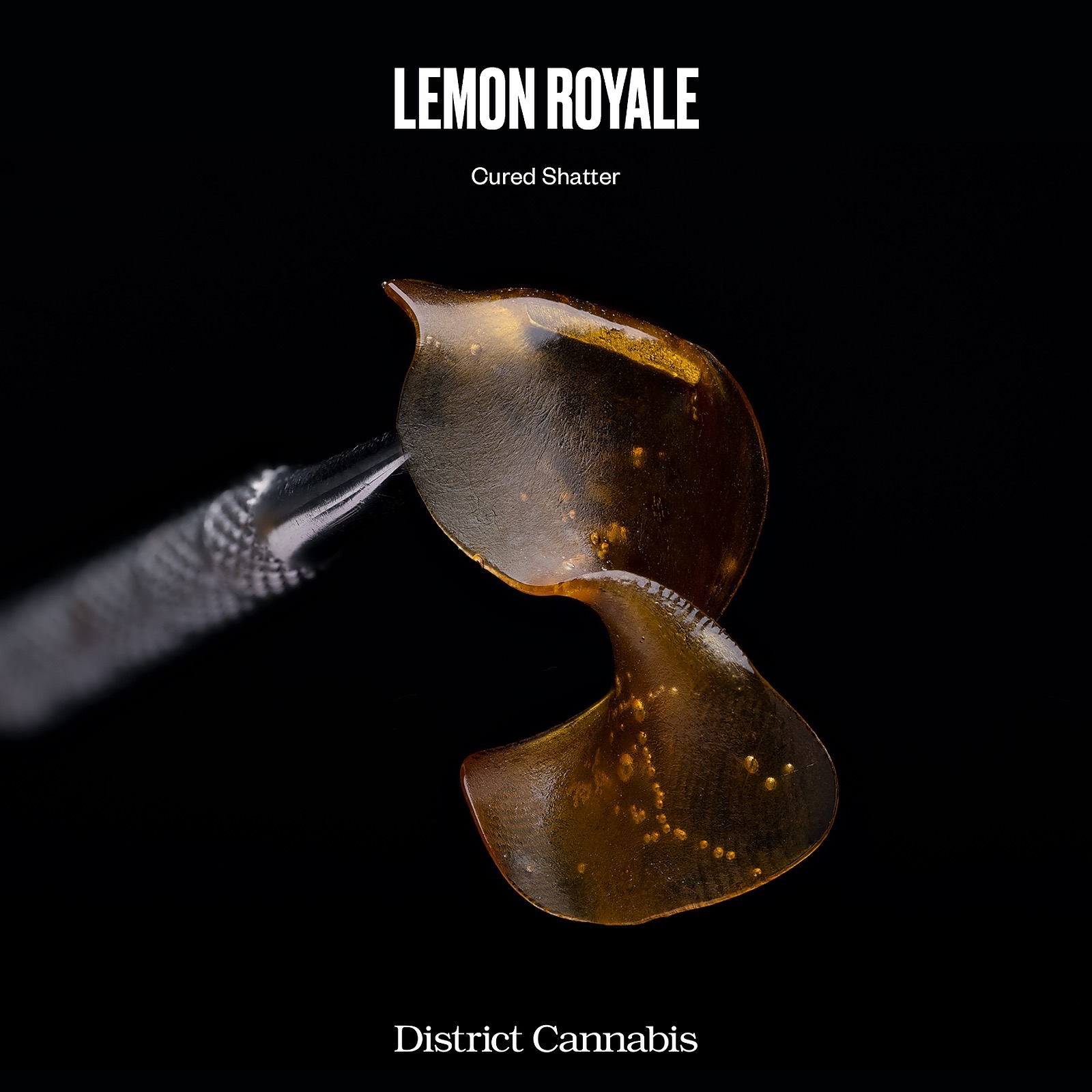 District Cannabis: Lemon Royale Cured Shatter | Leafly