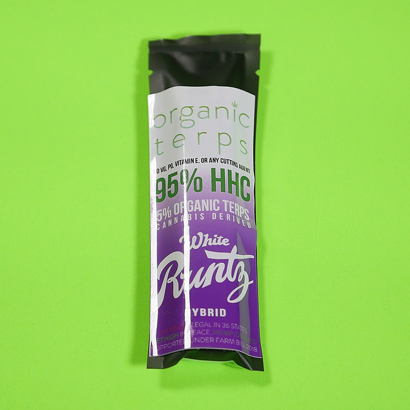 Organic Terps: White Runtz HHC Disposable Vape - 1 Gram | Leafly