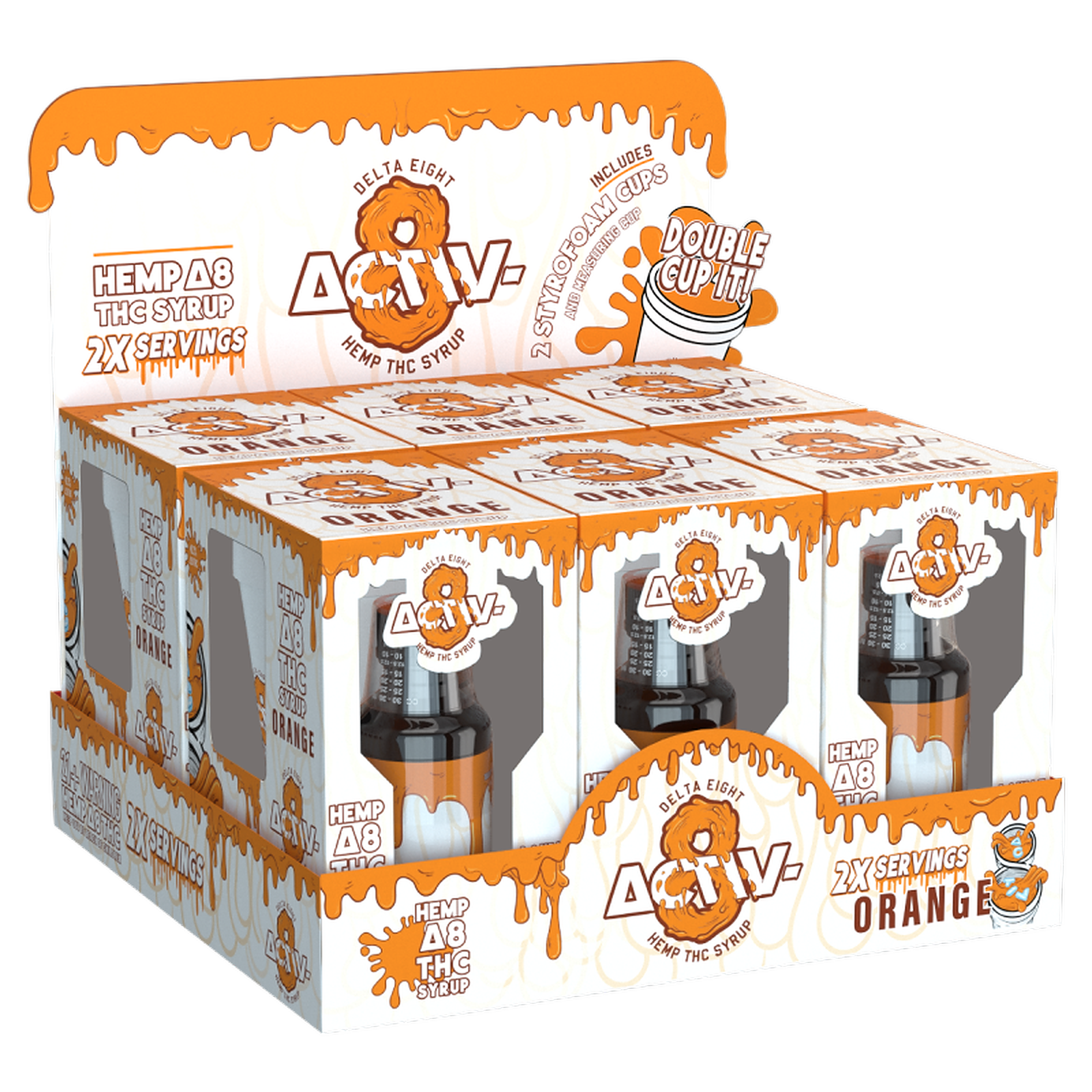 Activ-8 Delta 8: Orange - Syrup 6 Pack Tray | Leafly