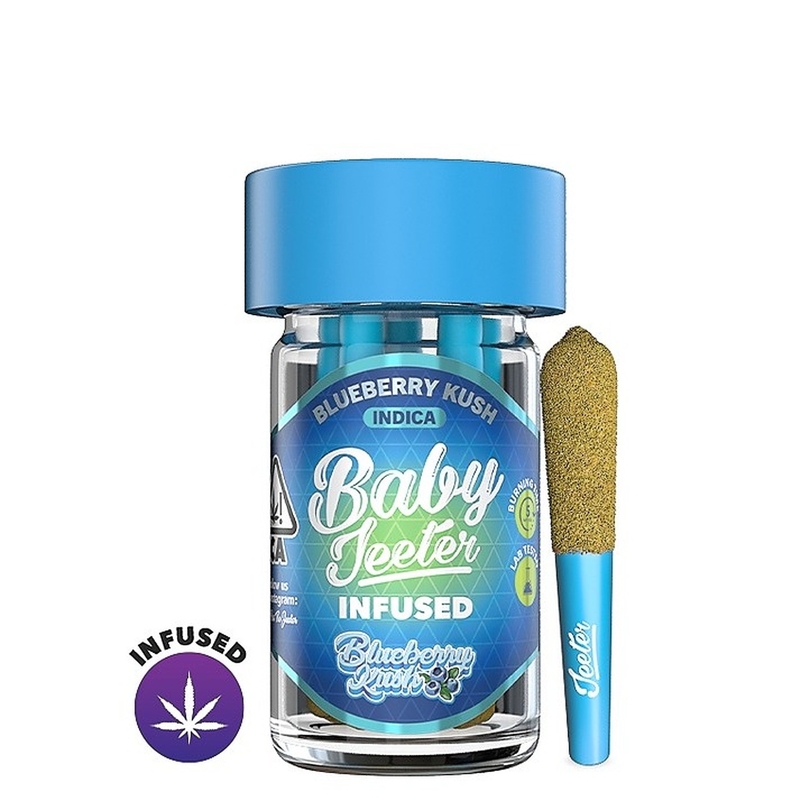 Jeeter: Blueberry Kush Infused Baby Jeeter 5 Pack 2.5G | Leafly