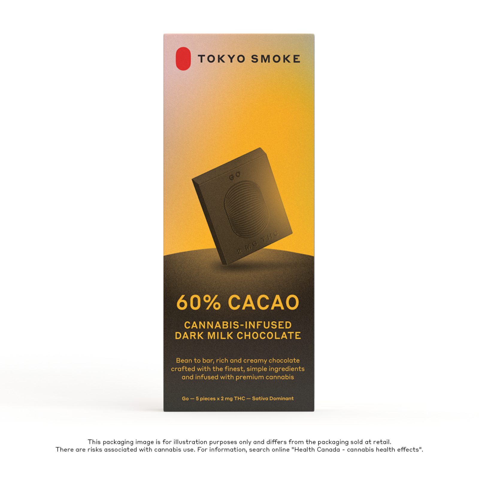 Tokyo Smoke: Tokyo Smoke Go Dark Milk Chocolate | Leafly